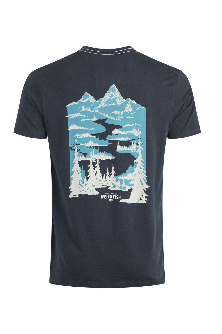 Mountain Valley Back Print Graphic T-Shirt Navy | Weird Fish