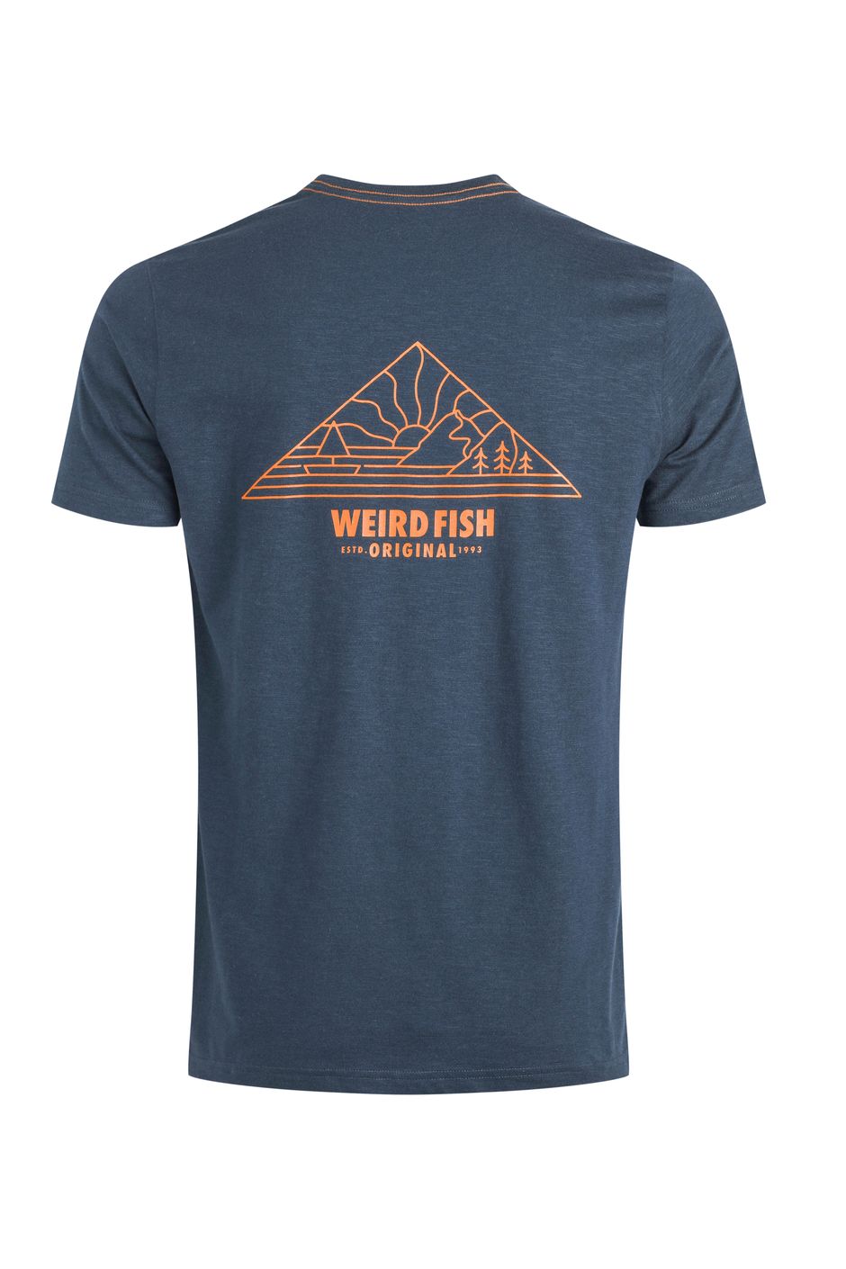 Pyramid View Back Print Graphic T-Shirt Navy | Weird Fish