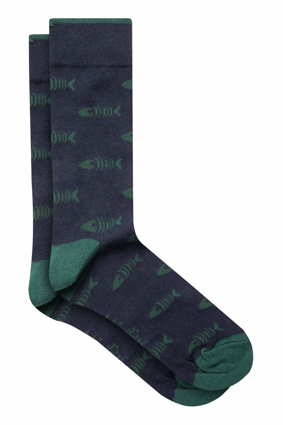 Ronan Branded Bones Sock 3pk Navy | Weird Fish
