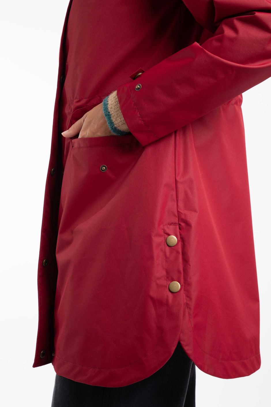 Anika Plain Showerproof Jacket Garnet | Weird Fish