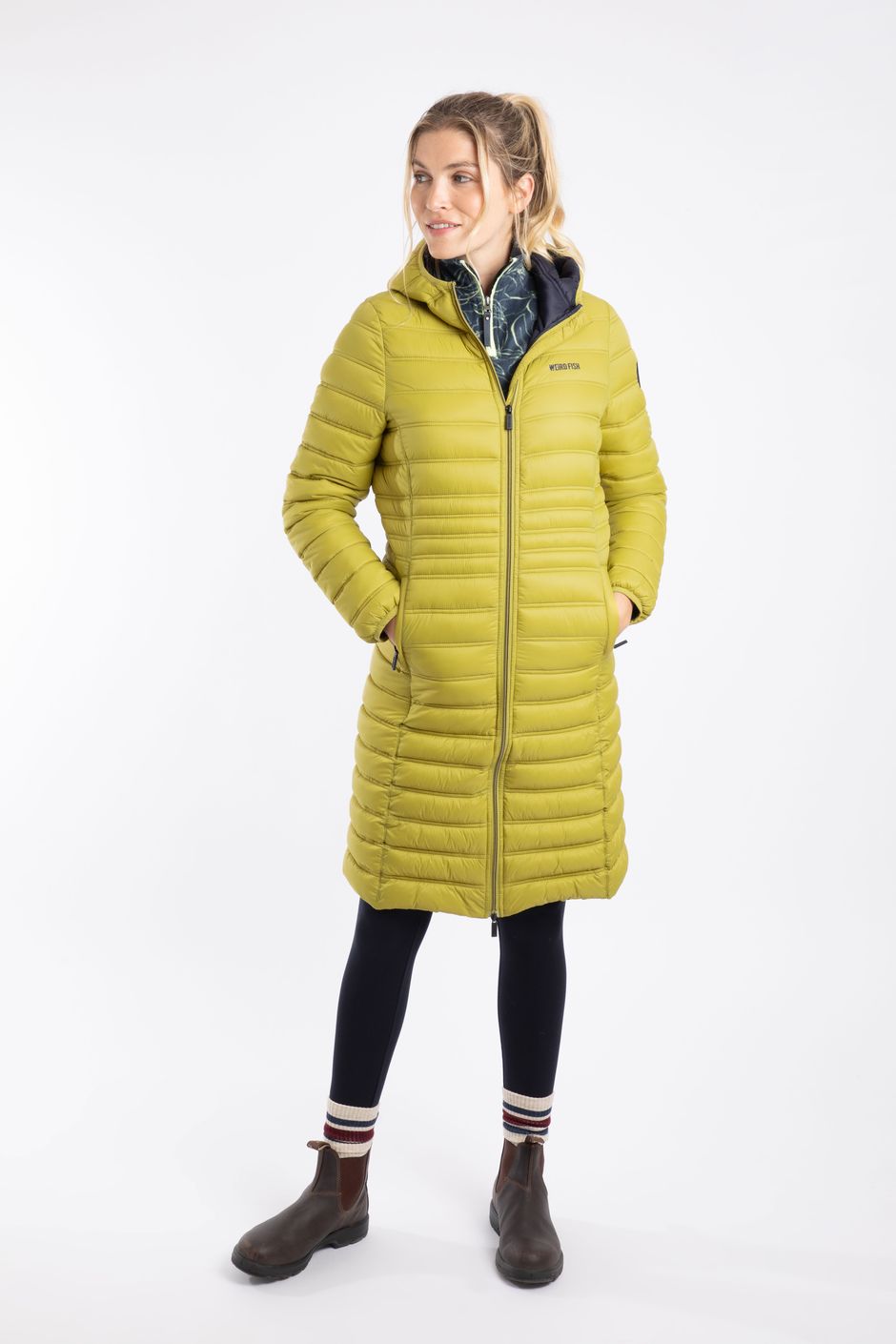 Ravinia Lightweight Padded Mid-Line Jacket Tarragon | Weird Fish