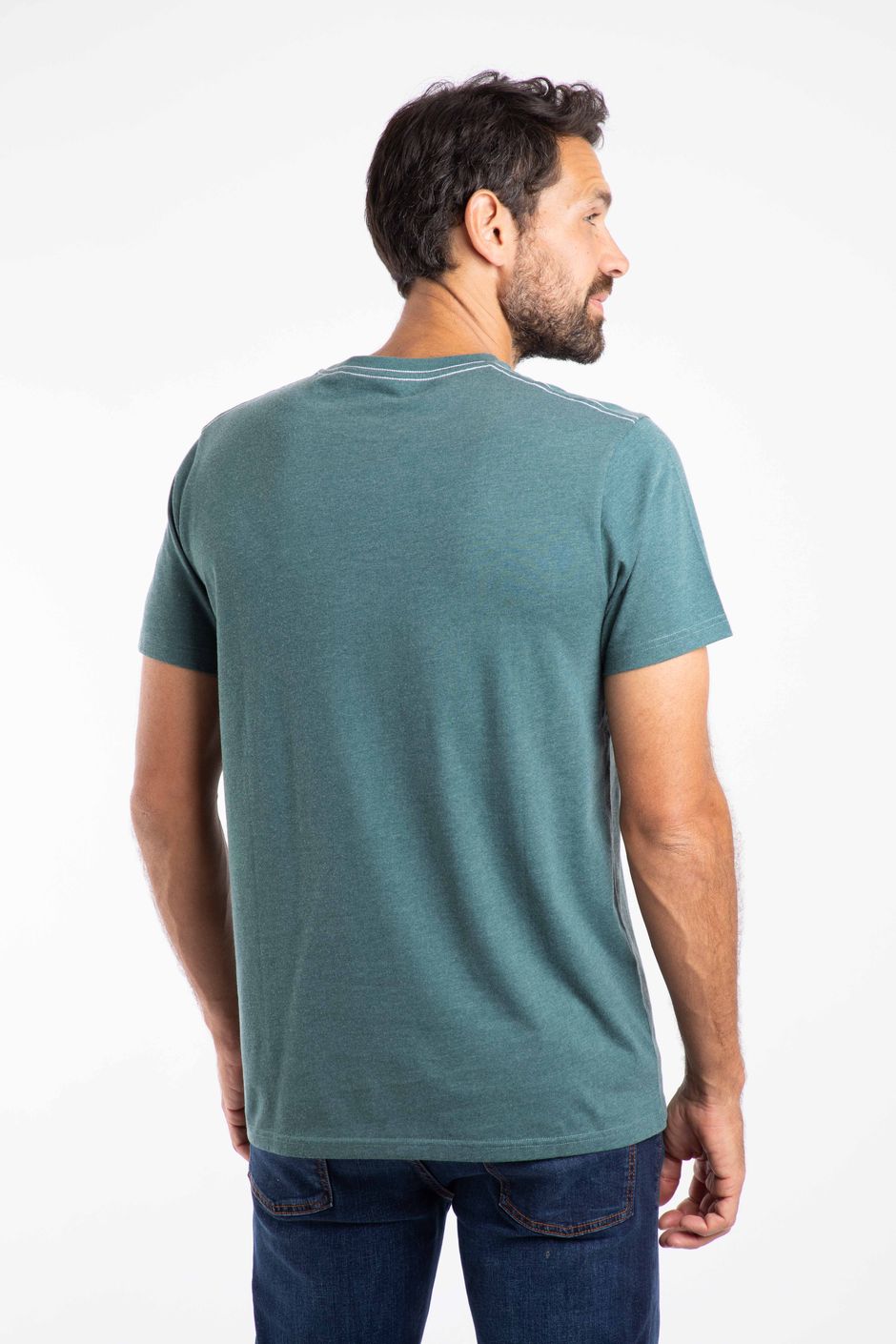 Lakes and Peaks Front Print Graphic T-Shirt Cedar Green | Weird Fish