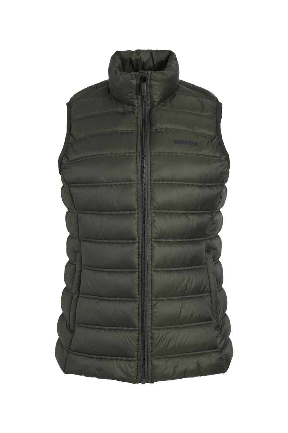Atissa Lightweight Padded Gilet Deep Lichen Green | Weird Fish