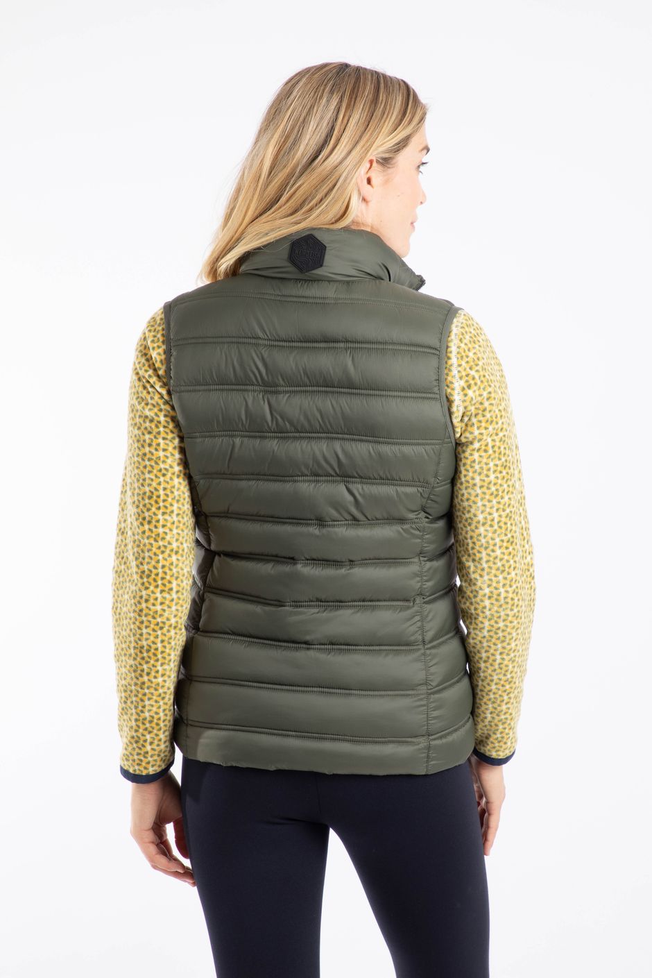 Atissa Lightweight Padded Gilet Deep Lichen Green | Weird Fish