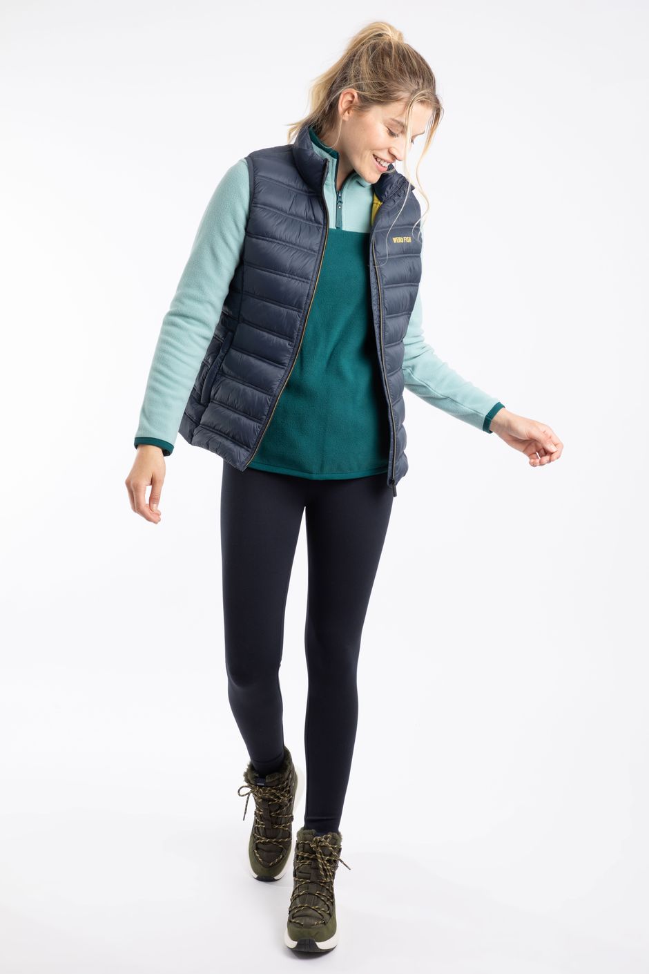 Atissa Lightweight Padded Gilet Navy Blue | Weird Fish