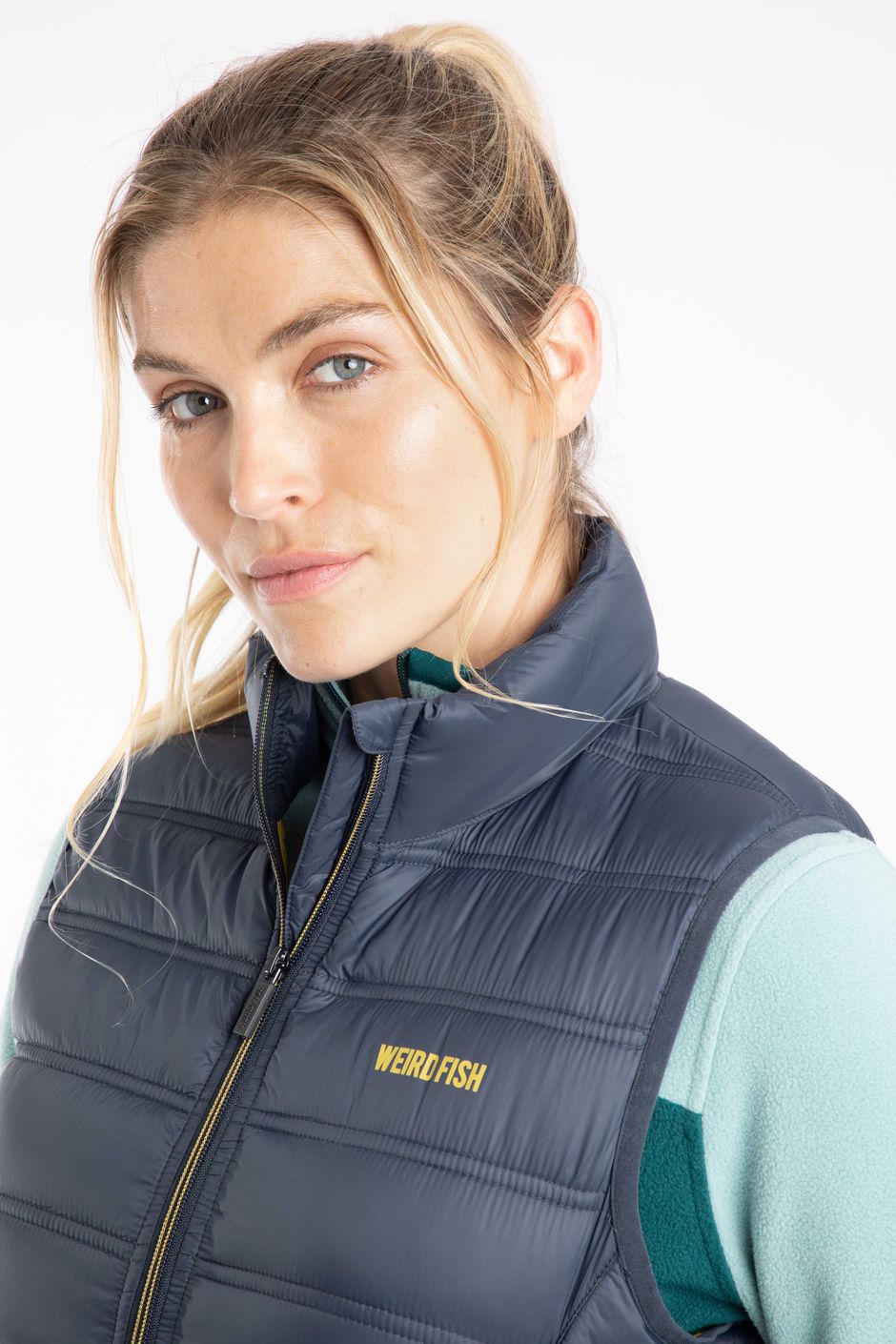 Atissa Lightweight Padded Gilet Navy Blue | Weird Fish