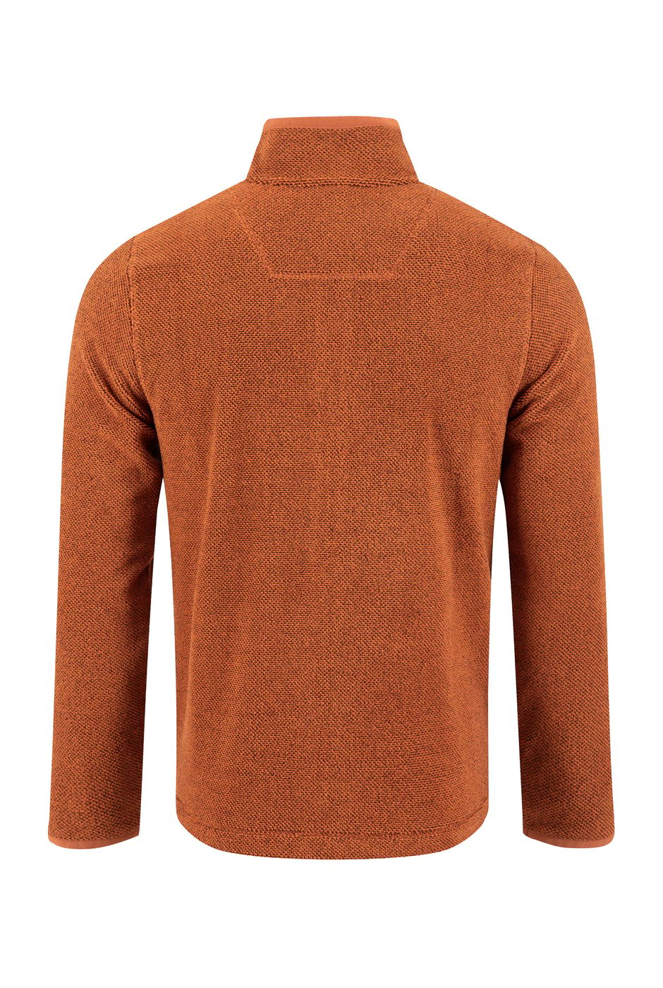 Merrill Full Zip Textured Fleece Brick Orange | Weird Fish