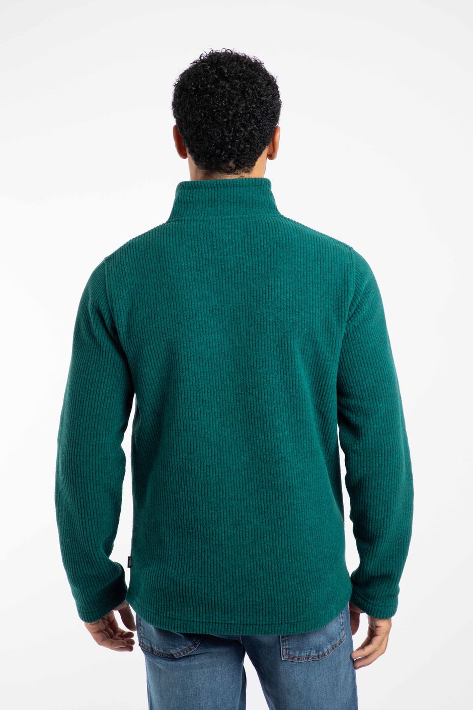 Newport Quarter Zip Ribbed Fleece Deep Teal | Weird Fish