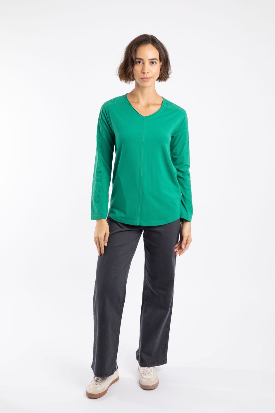 Topia Organic Cotton Long Sleeve Outfitter Top GreenIvy | Weird Fish