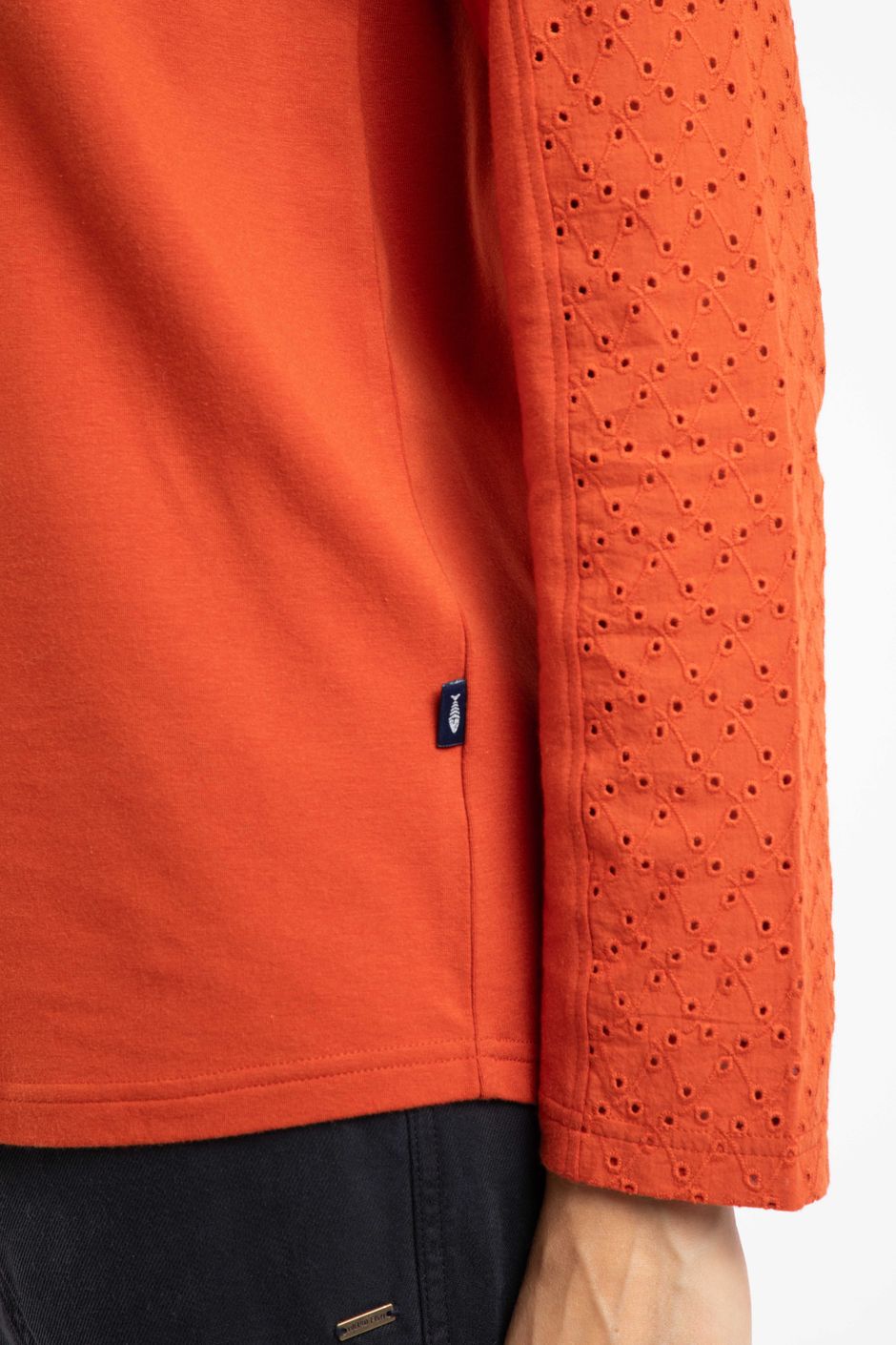 Topia Organic Cotton Long Sleeve Outfitter Top Rust Leaves | Weird Fish