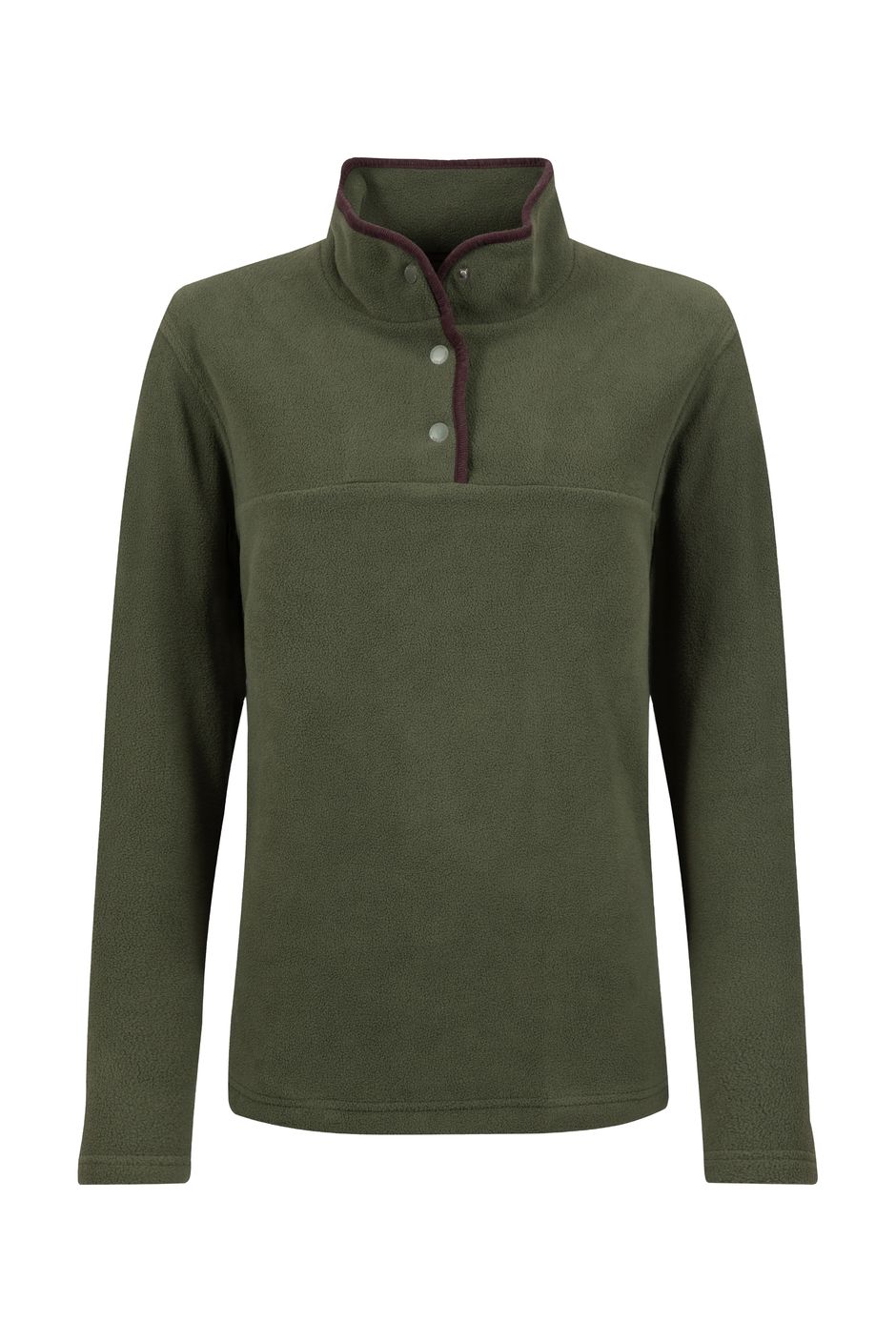 Harriet Funnel Neck Micro Fleece Deep Lichen Green | Weird Fish