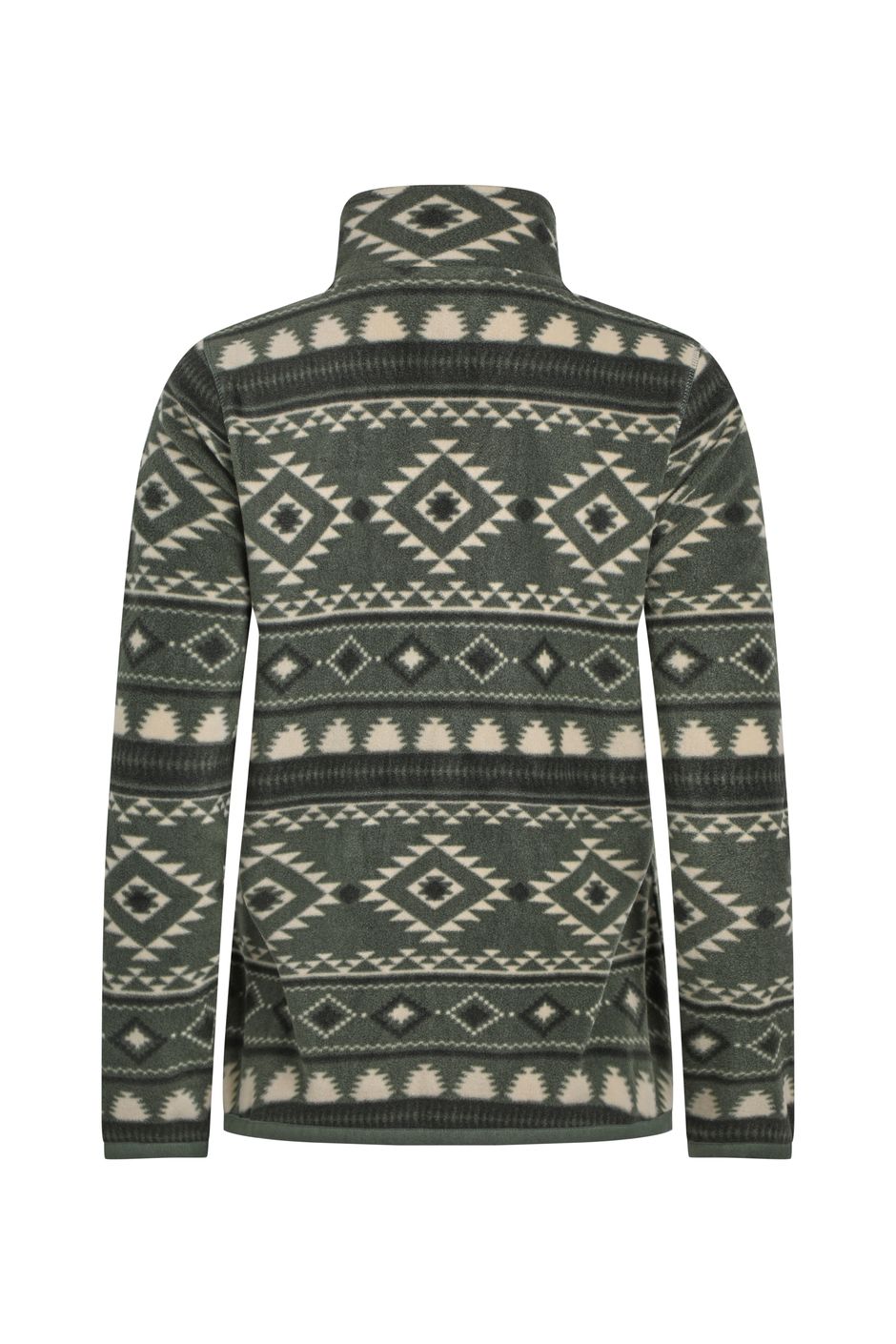 Rochelle Full Zip Printed Micro Fleece Deep Lichen Green | Weird Fish