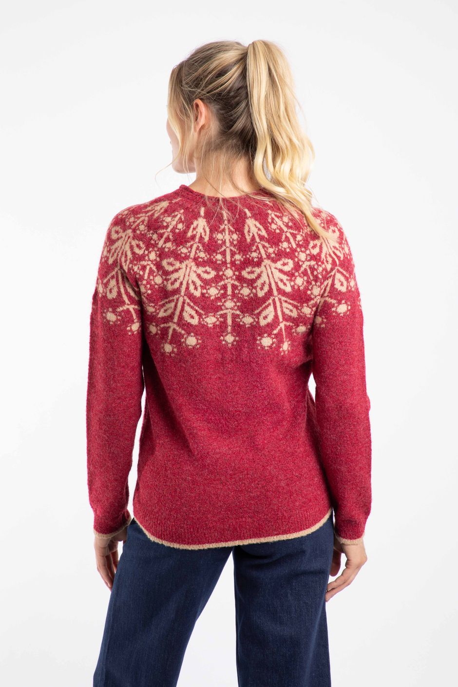 Miska Fair Isle Jumper Rhubarb | Weird Fish