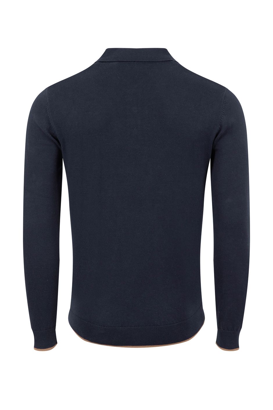 Alden Long Sleeve Knitted Polo Midnight | Weird Fish