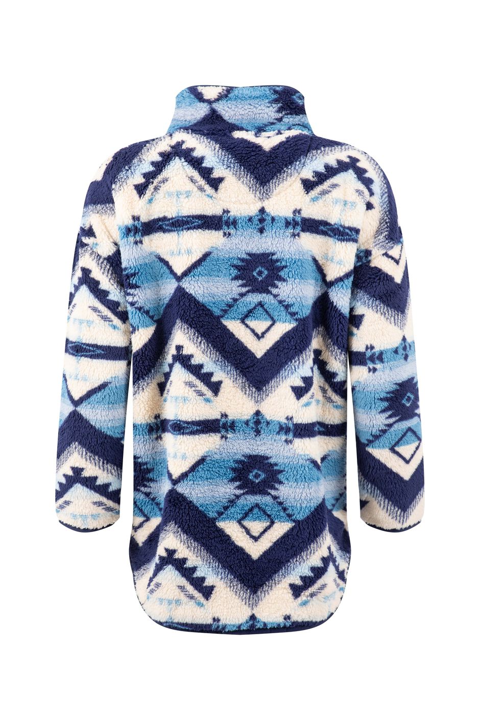 Pikard Printed Plush Qtr Zip Fleece Eclipse Blue | Weird Fish