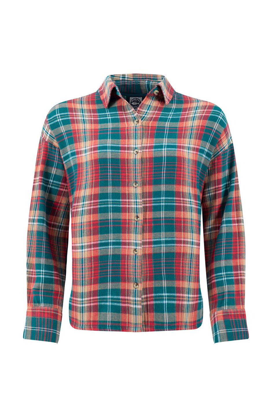 Lynsky Brushed Check Shirt Cedar Green | Weird Fish
