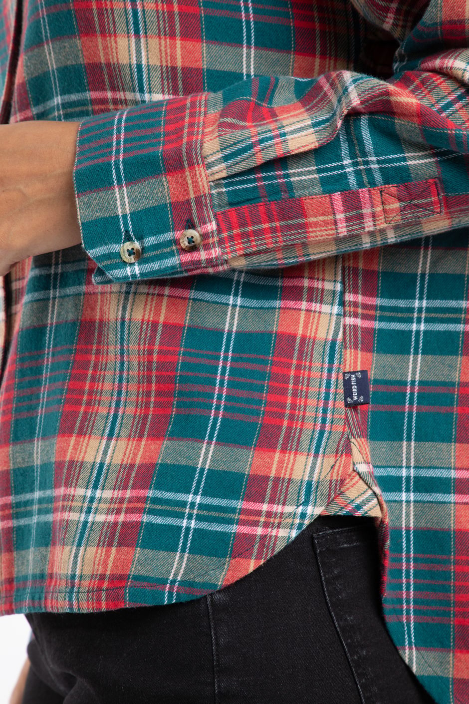 Lynsky Brushed Check Shirt Cedar Green | Weird Fish
