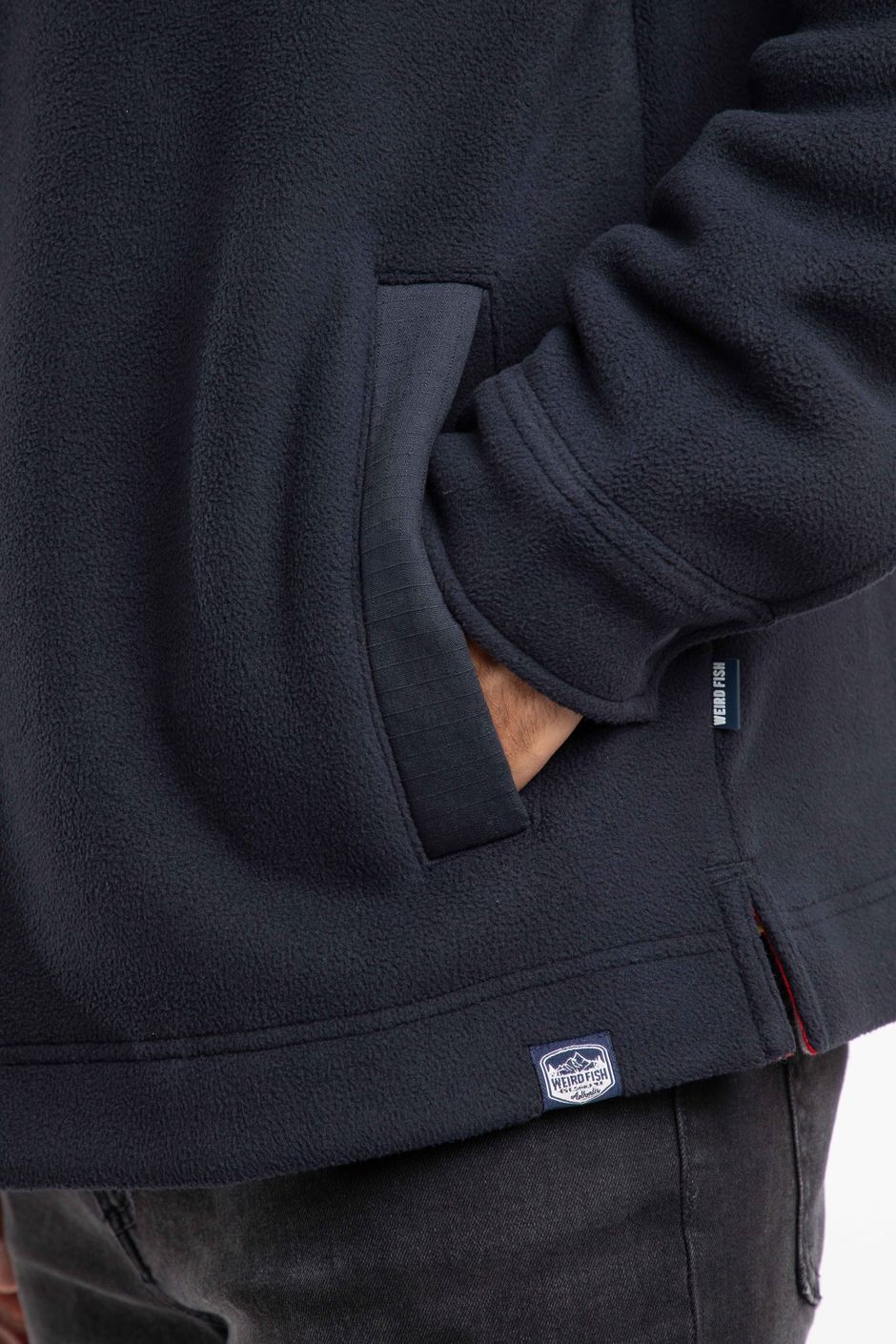 Boyd Plain Polar Fleece Shirt Navy | Weird Fish