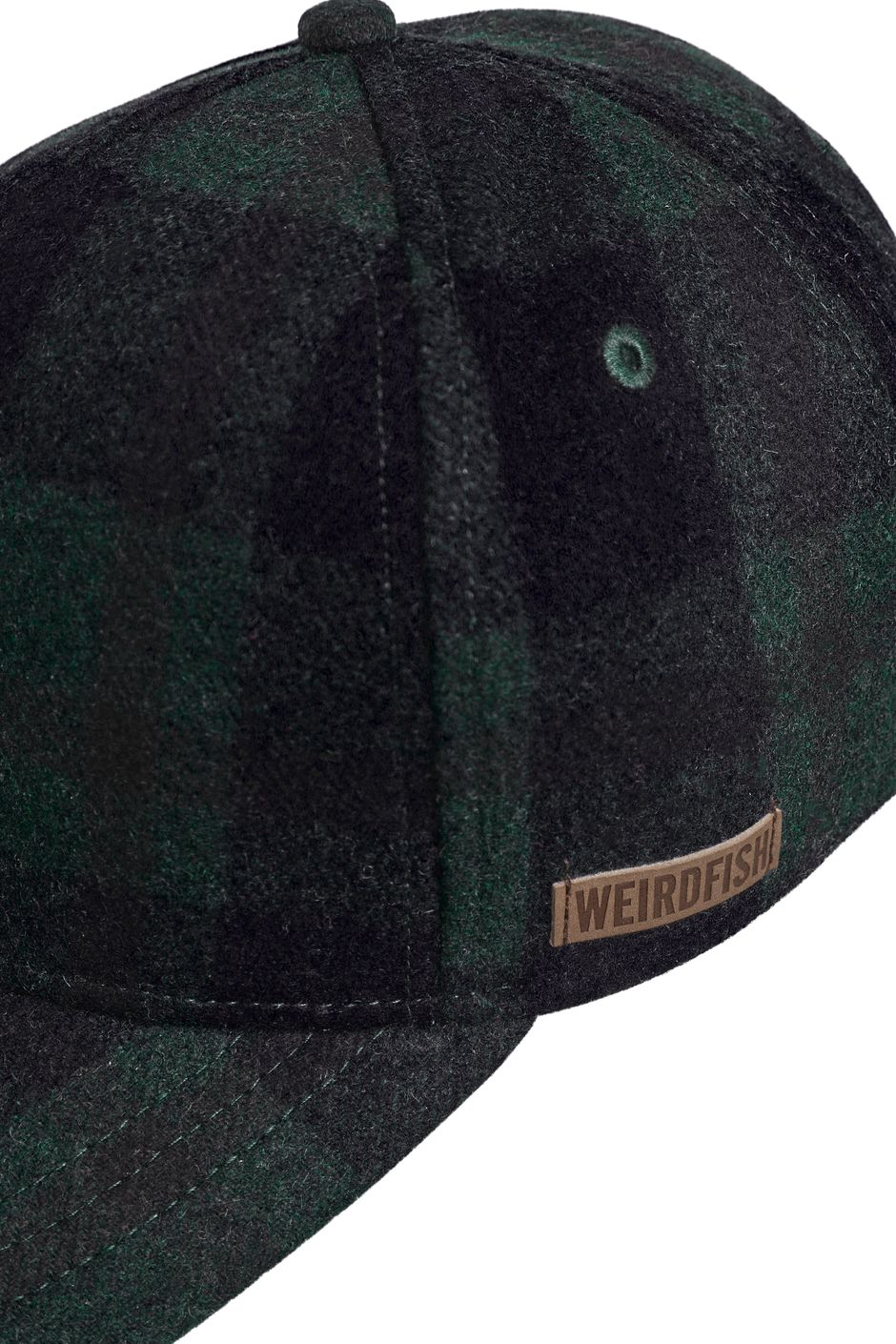 Falkirk Flannel Check Cap Cedar Green | Weird Fish