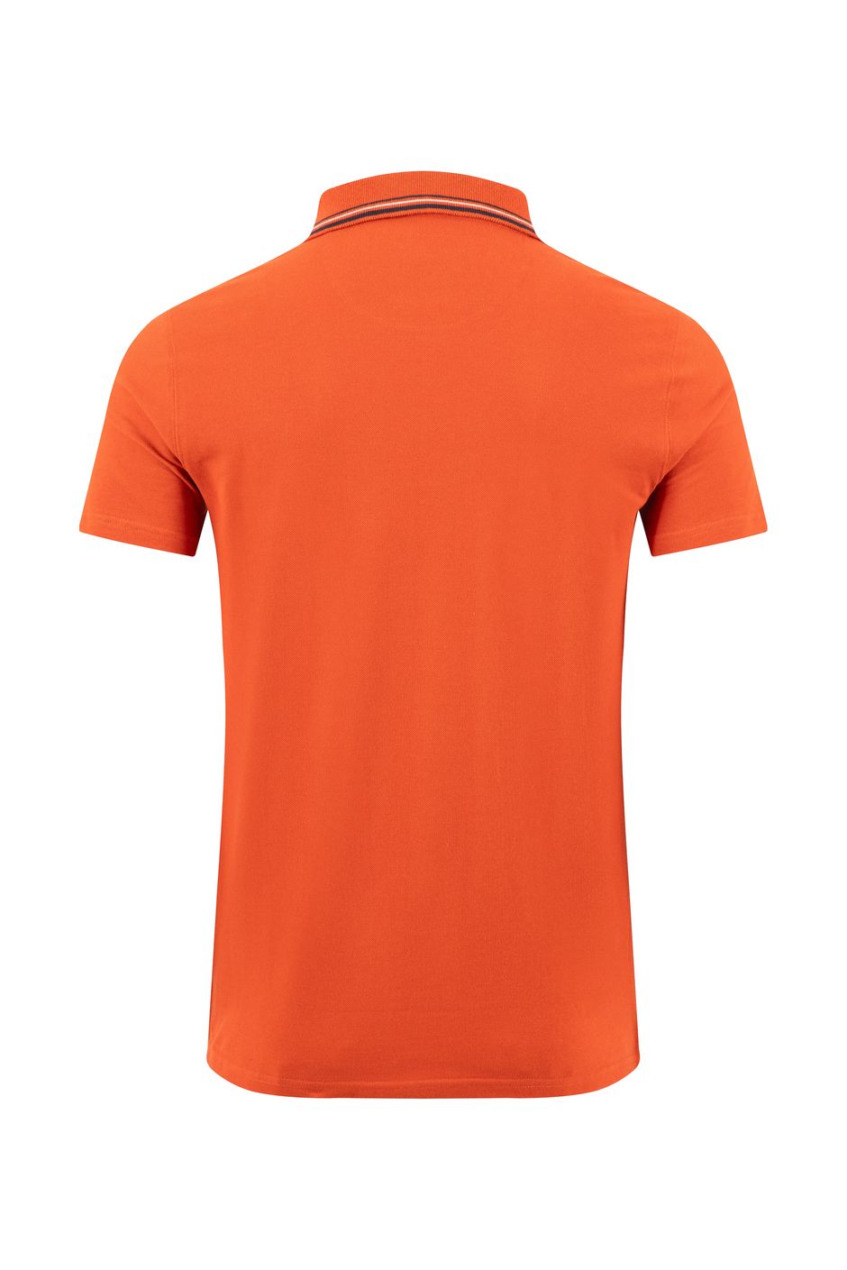 Dylan Organic Cotton Tipped Collar Polo Rust Leaves | Weird Fish