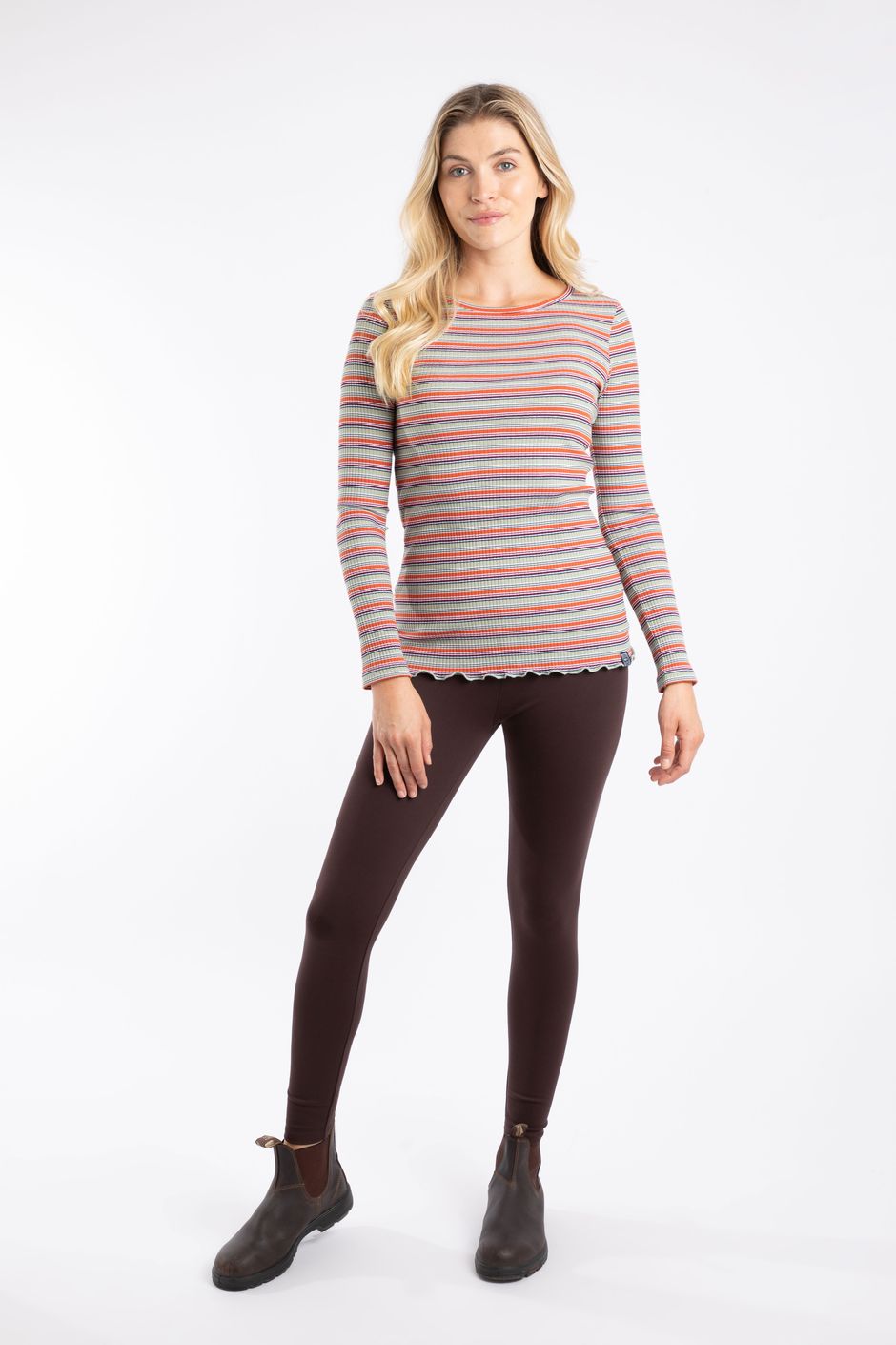 Thorne Ribbed Long Sleeve Top Garnet | Weird Fish