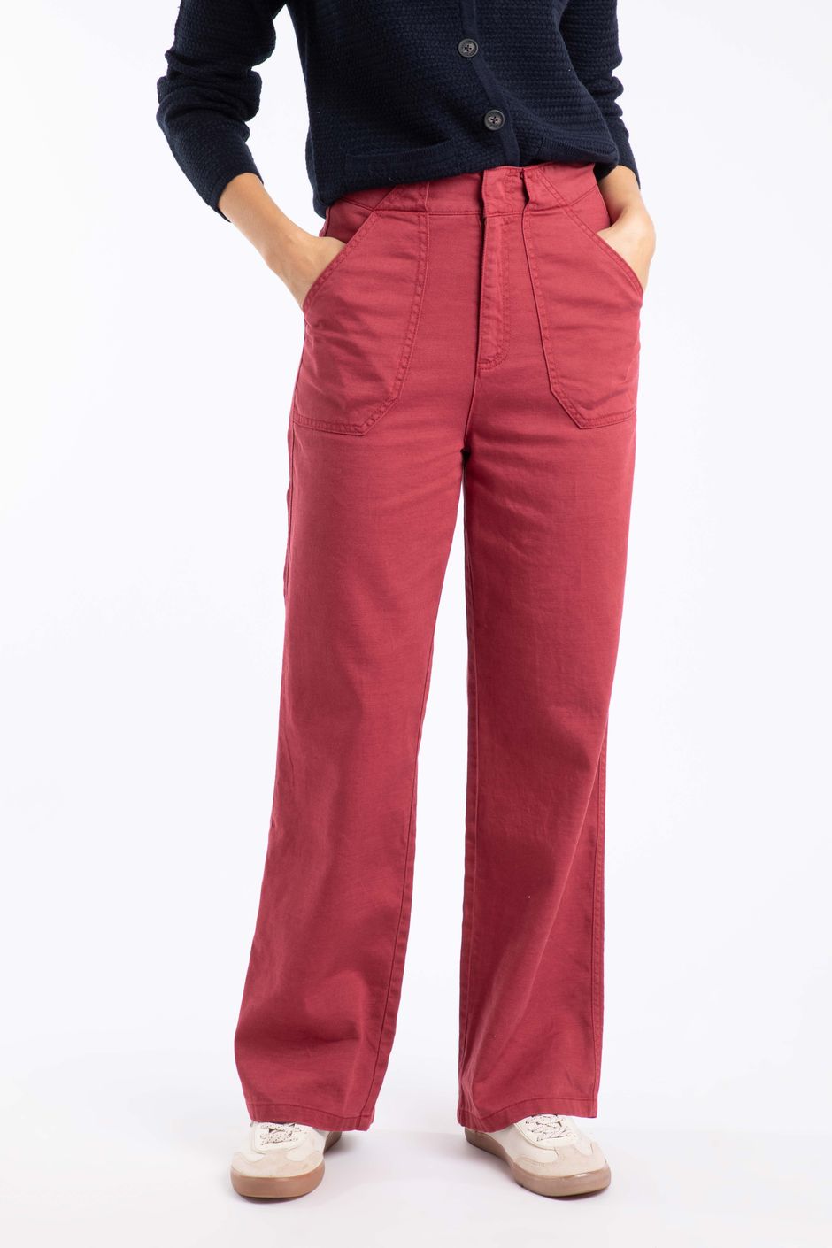 Farida Wide Leg Trouser Garnet | Weird Fish
