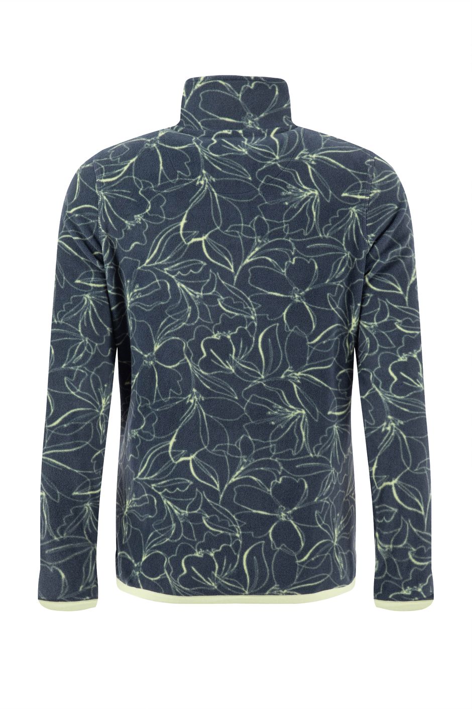 Reena 1/4 Zip Printed Micro Fleece Moonlight Blue | Weird Fish