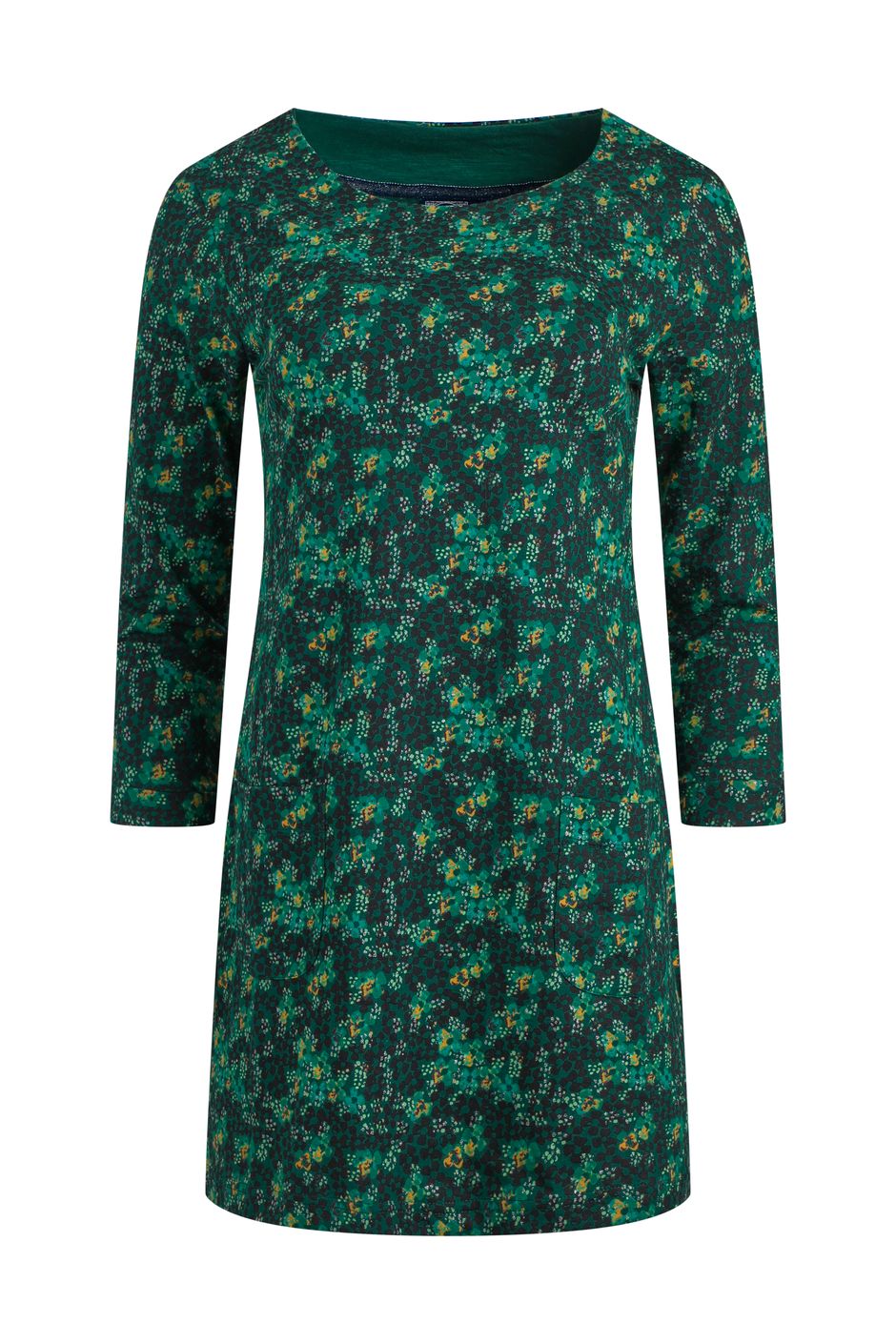 Dandy Printed Sparkle Jersey Tunic Forest Green | Weird Fish