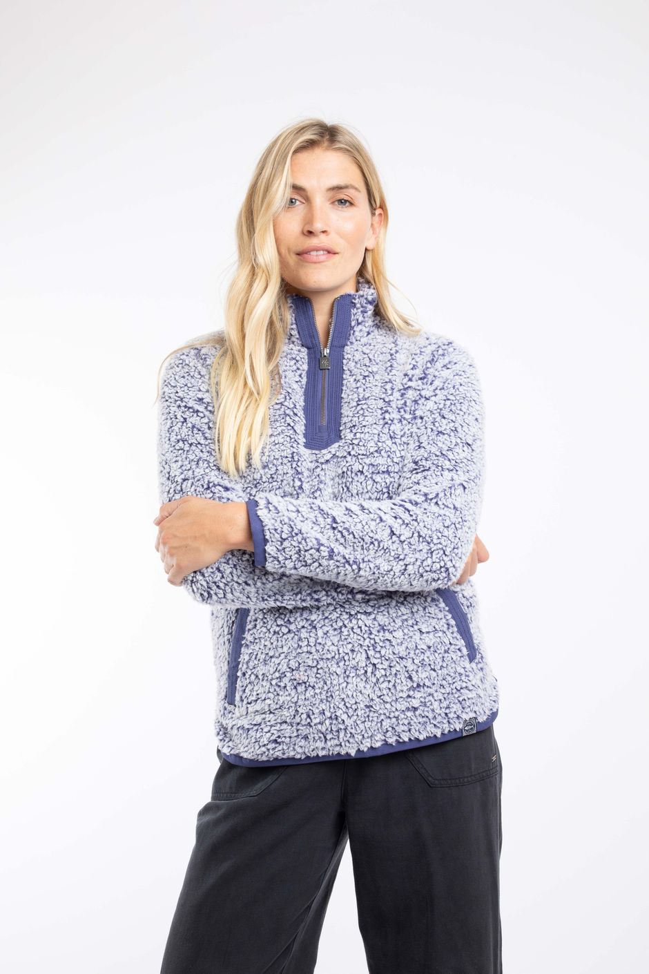 Madi Cosy 1/4 Zip Fleece Blueberry | Weird Fish