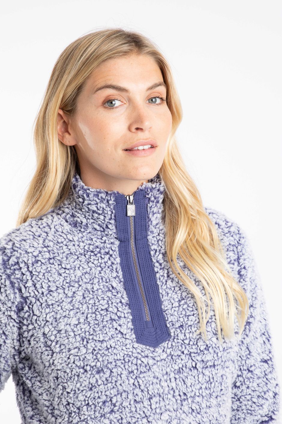Madi Cosy 1/4 Zip Fleece Blueberry | Weird Fish