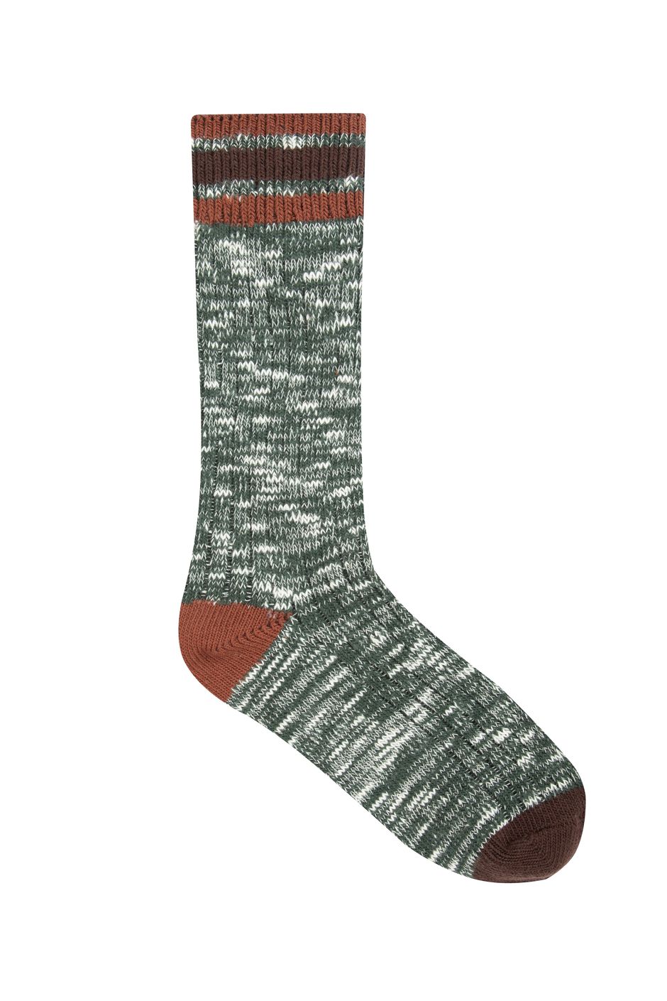 Fernvale Striped Boot Sock 3pk Rust Leaves | Weird Fish