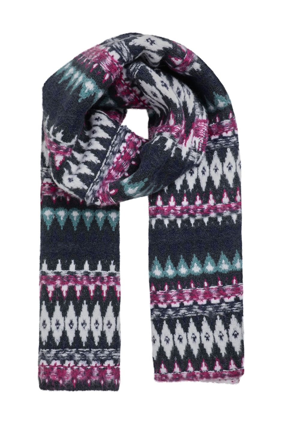 Heathfield Fair Isle Scarf Navy | Weird Fish