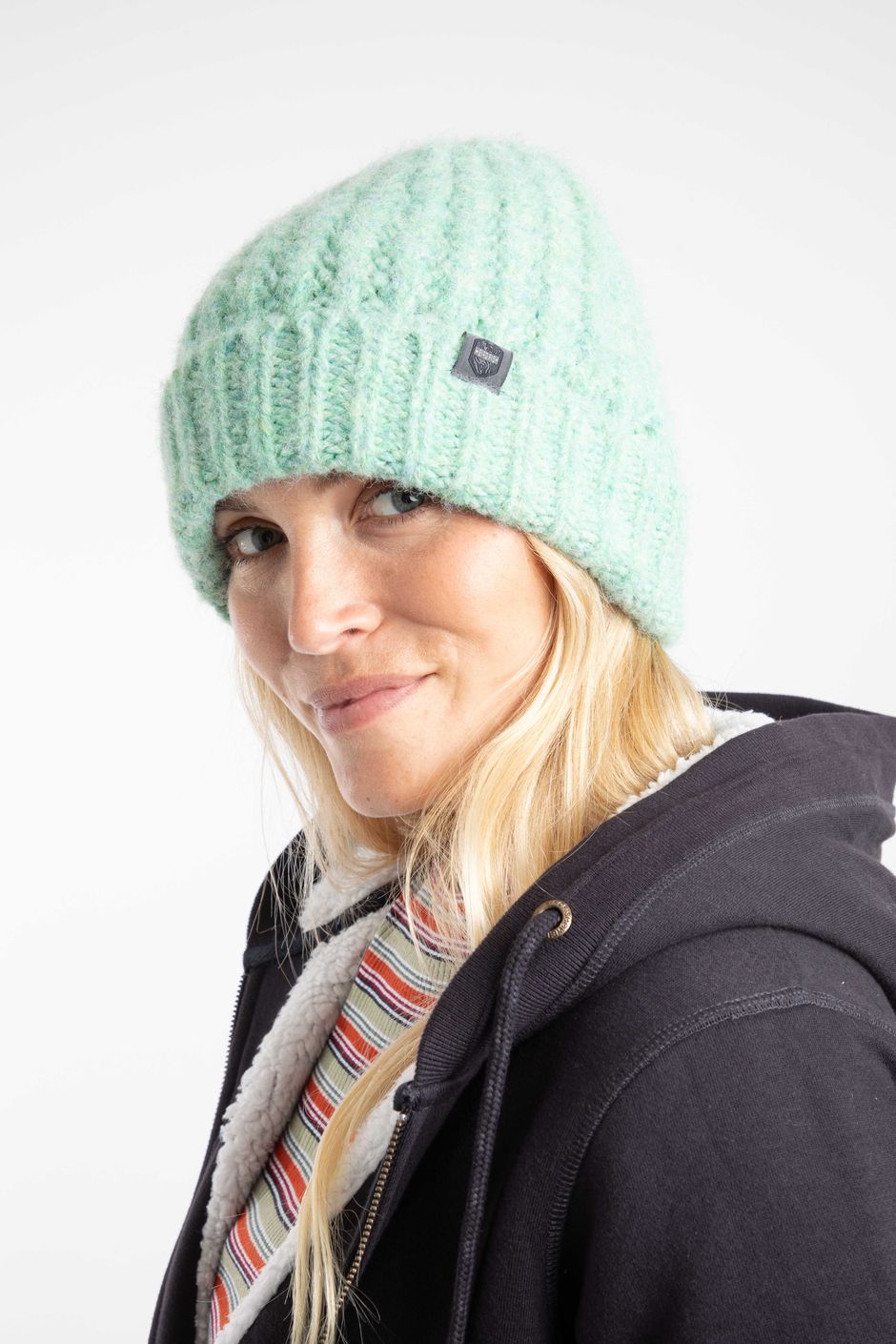 Clare Double Rib Beanie Hat Sea Mist | Weird Fish