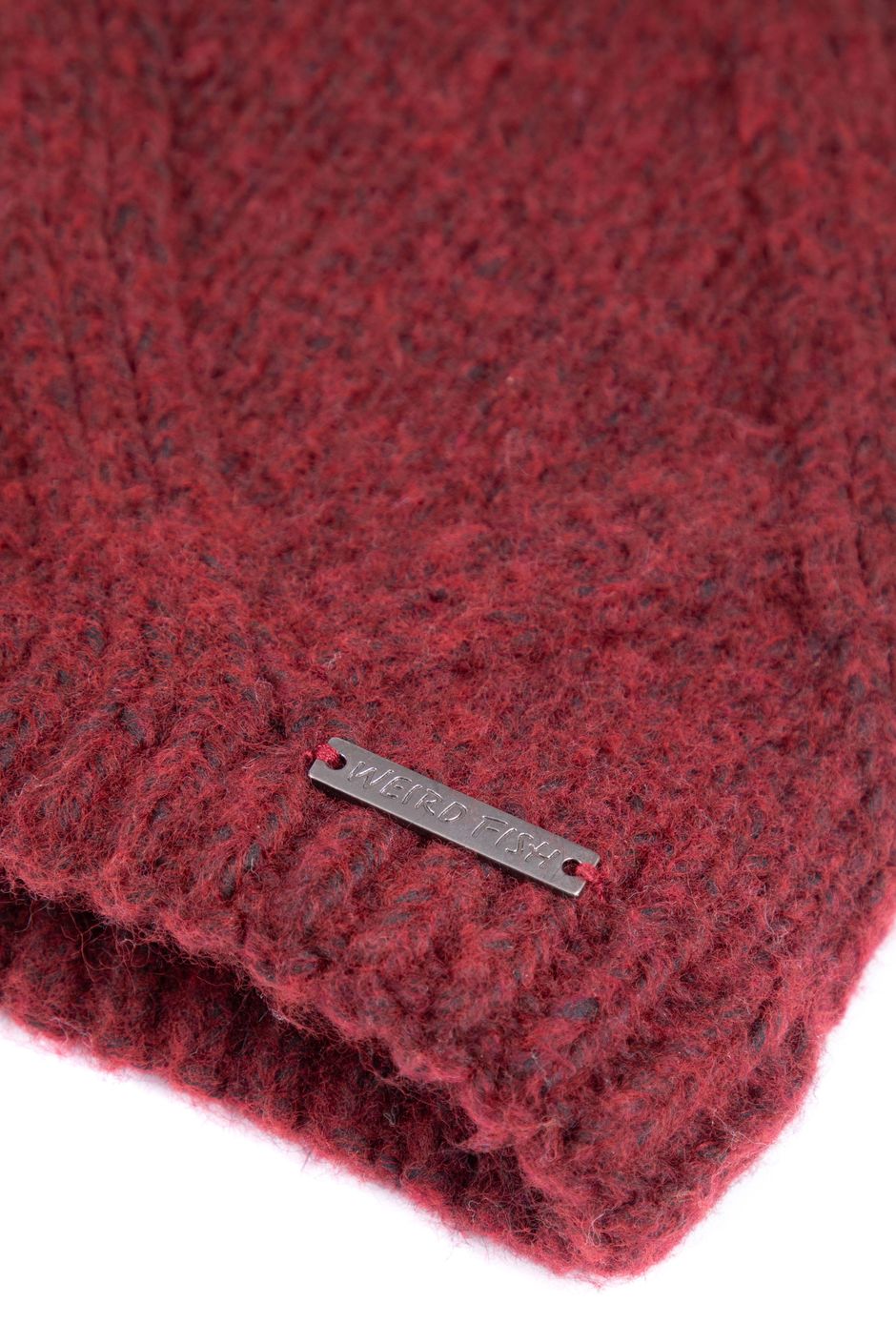 Candy Cable Knitted Faux Fur Lined Snood Garnet | Weird Fish