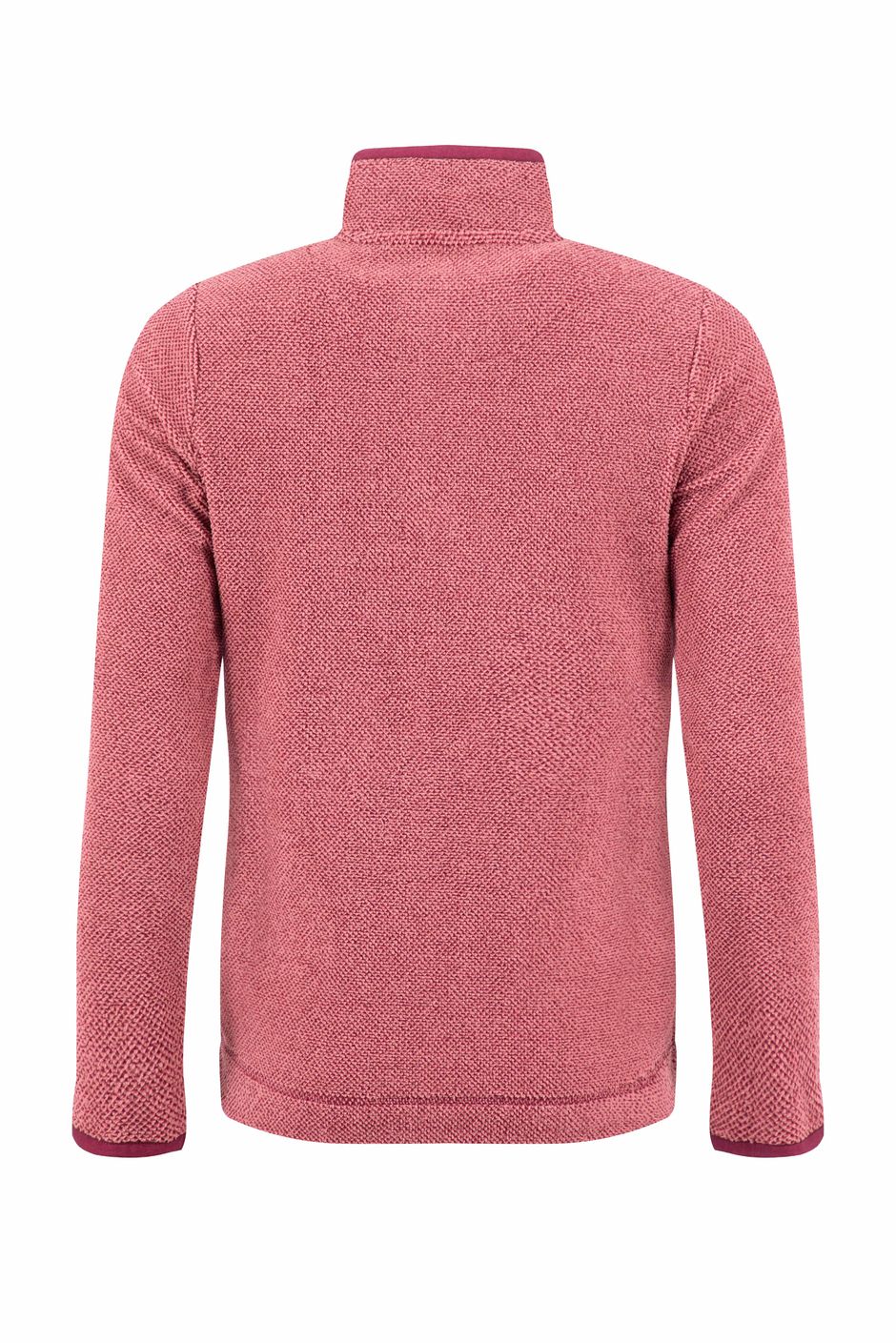 Sarah 1/4 Zip Textured Fleece Garnet | Weird Fish