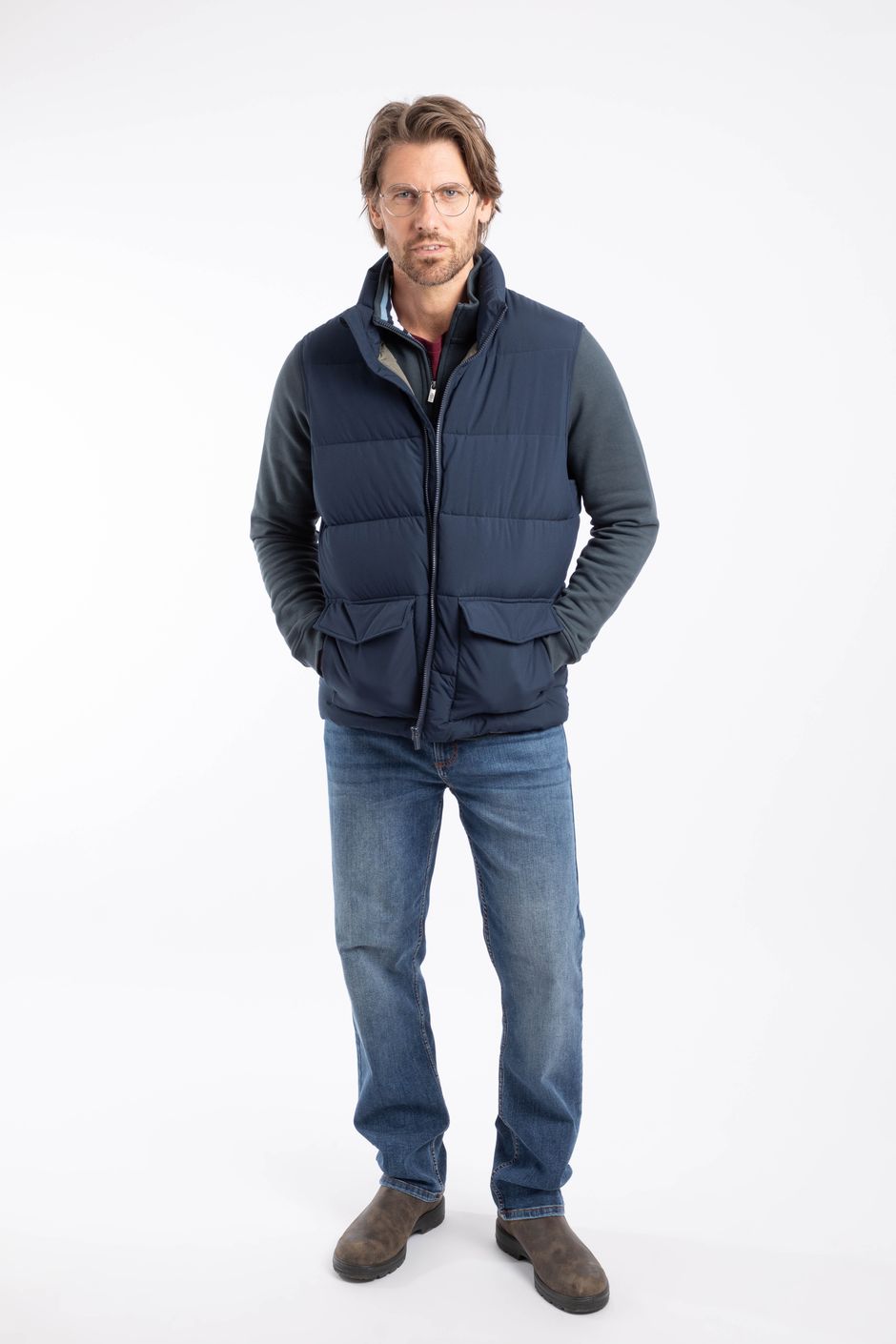 Calderhead Heavyweight Padded Gilet Midnight | Weird Fish