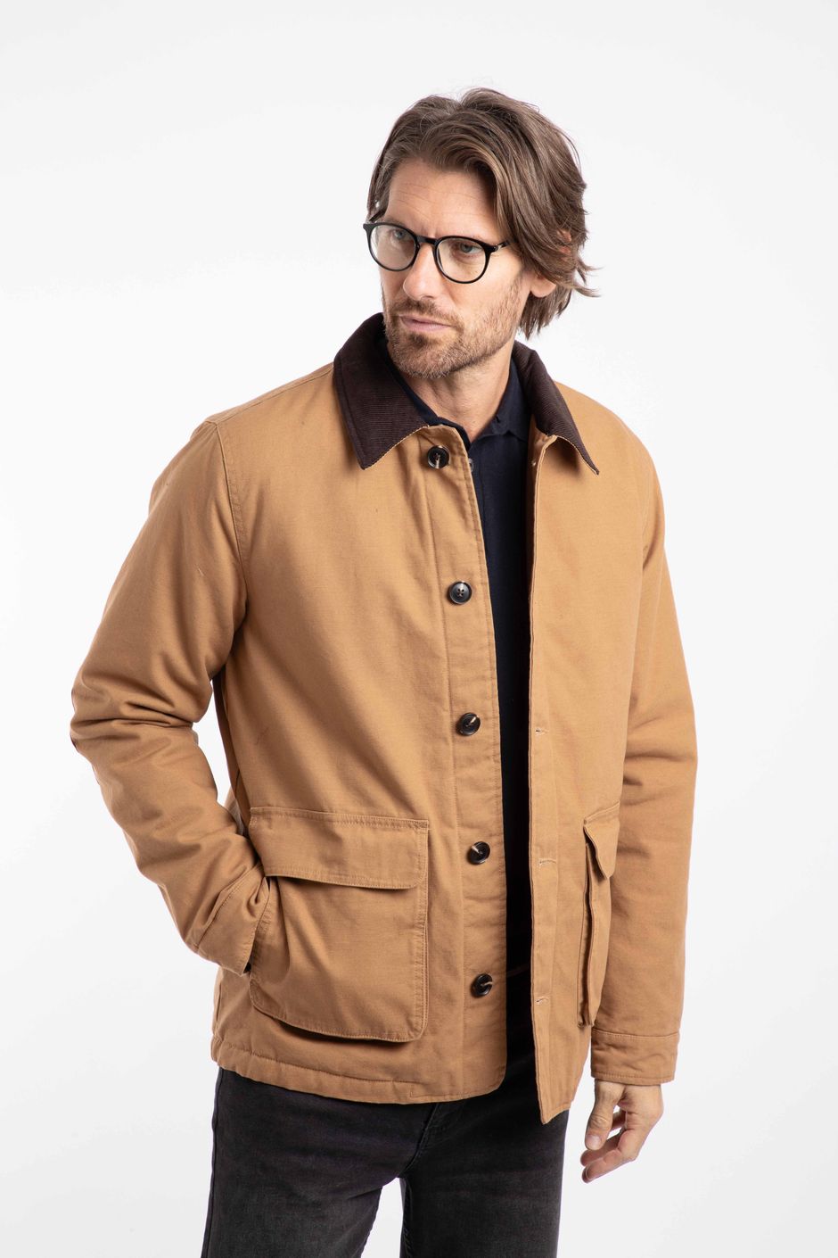 Barnaby Padded Canvas Barn Jacket Chestnut | Weird Fish