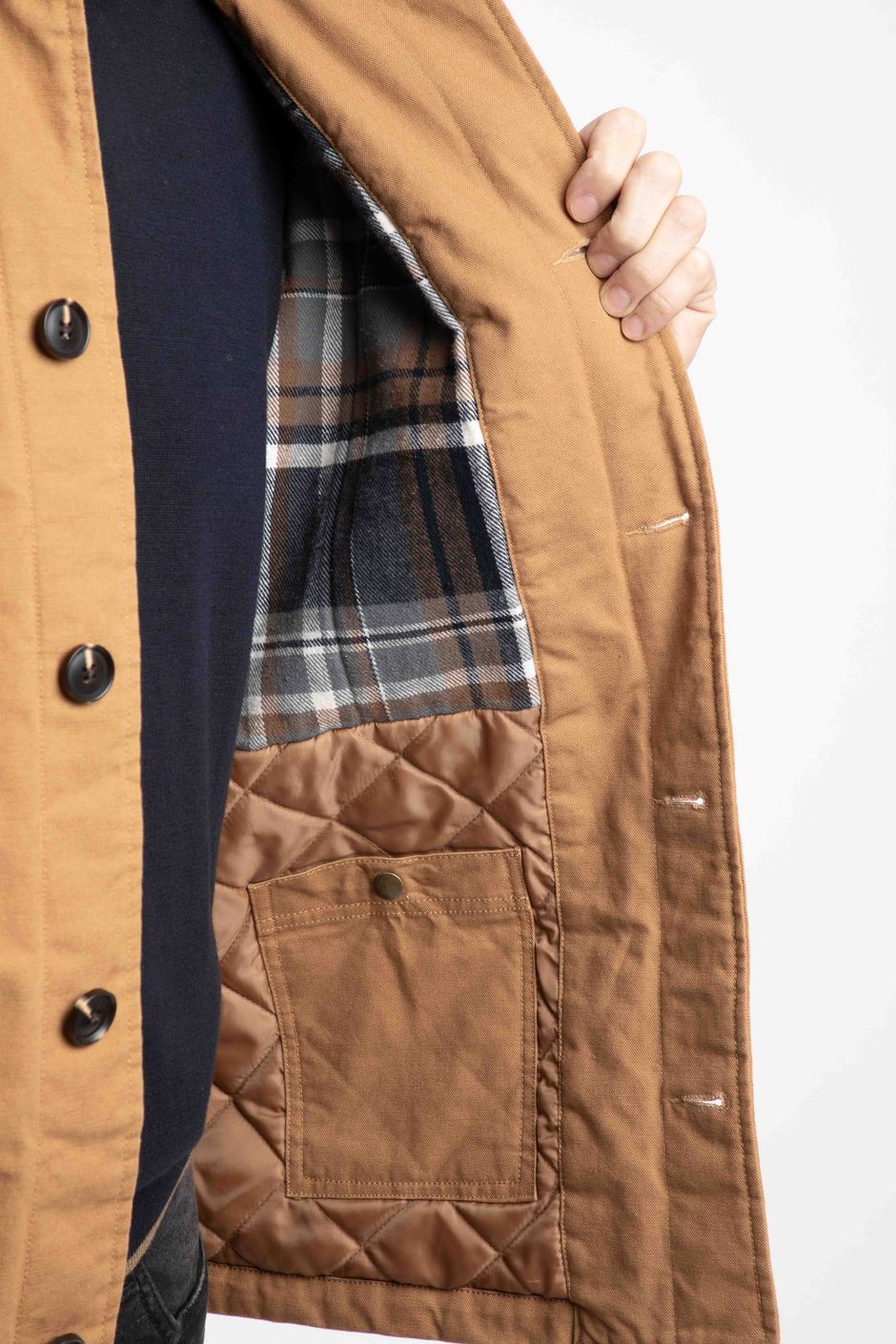 Barnaby Padded Canvas Barn Jacket Chestnut | Weird Fish