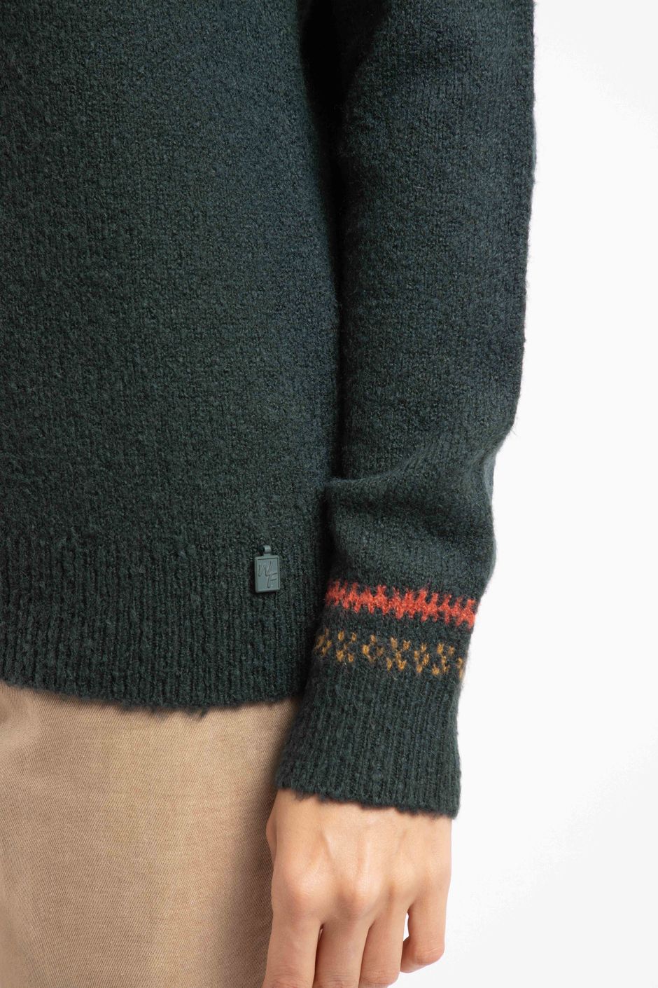 GeeGee Intarsia Knitted Jumper Dark Green | Weird Fish