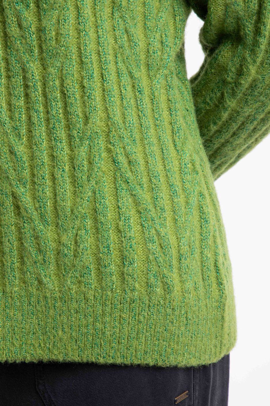 Ambius Cable Knit Sparkle Jumper Woodbine | Weird Fish