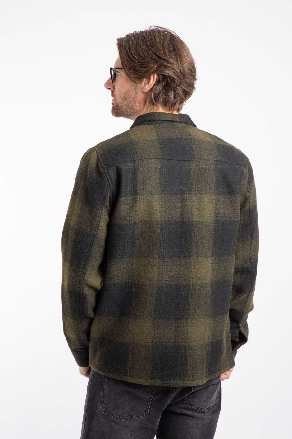 Ryburn Check Over Shirt Dark Olive | Weird Fish