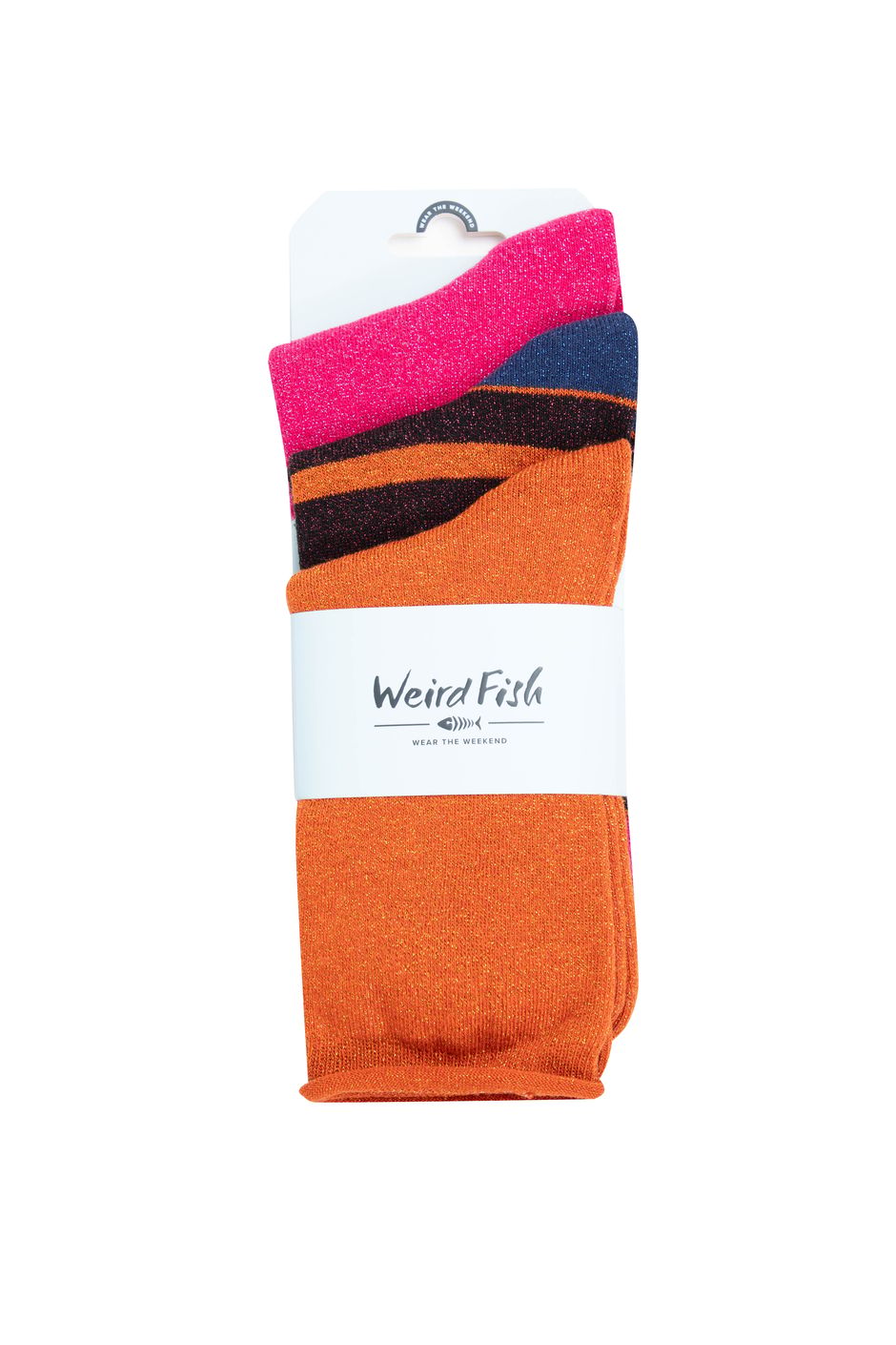 Steller Sparkle Striped Socks 3pk Multi | Weird Fish