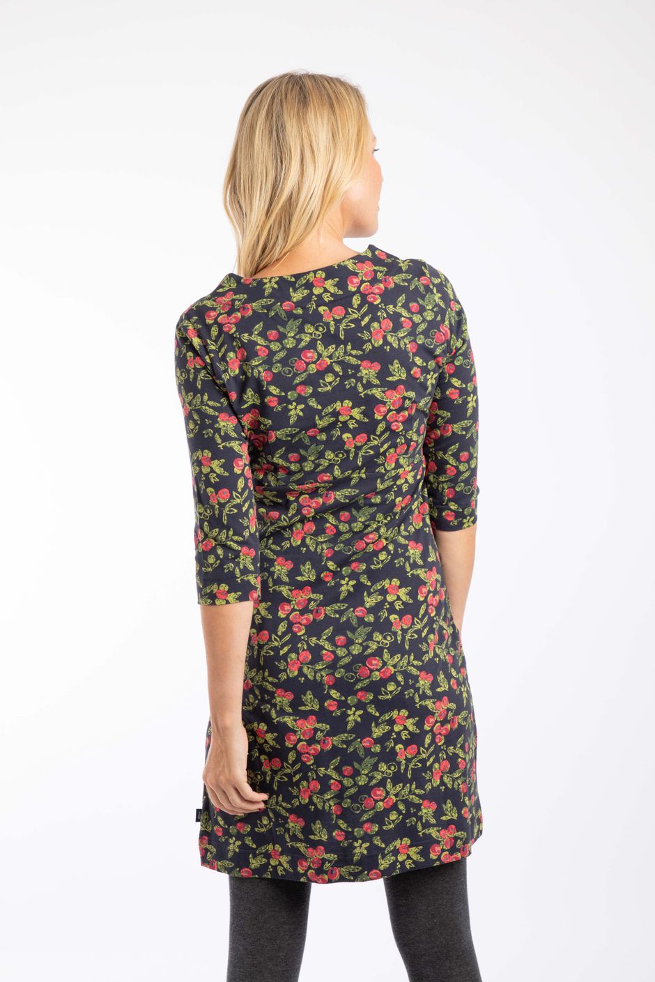 Shafika Organic Cotton Printed Jersey Dress Twilight | Weird Fish