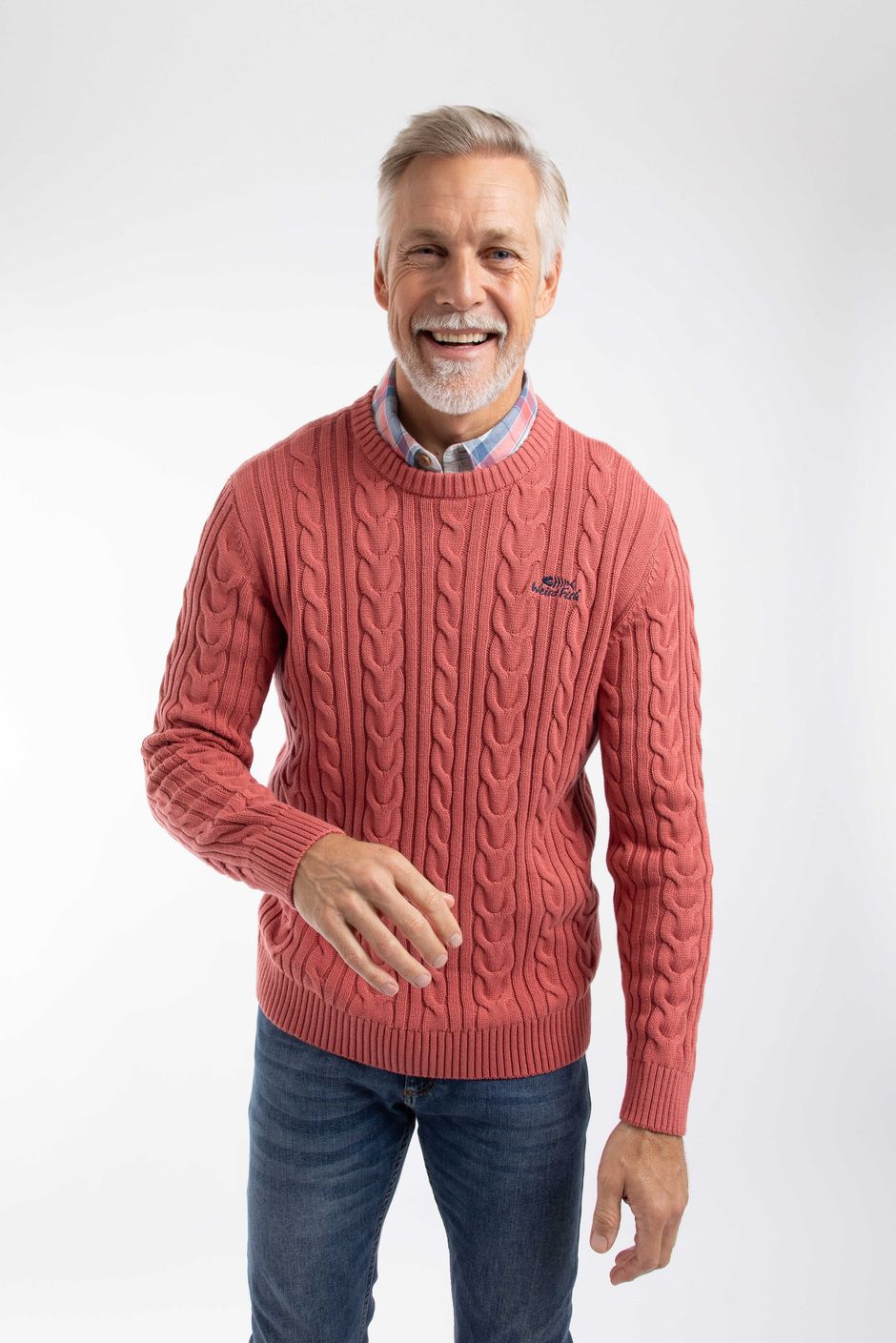 Griffen Cable Knit Jumper Nantucket | Weird Fish