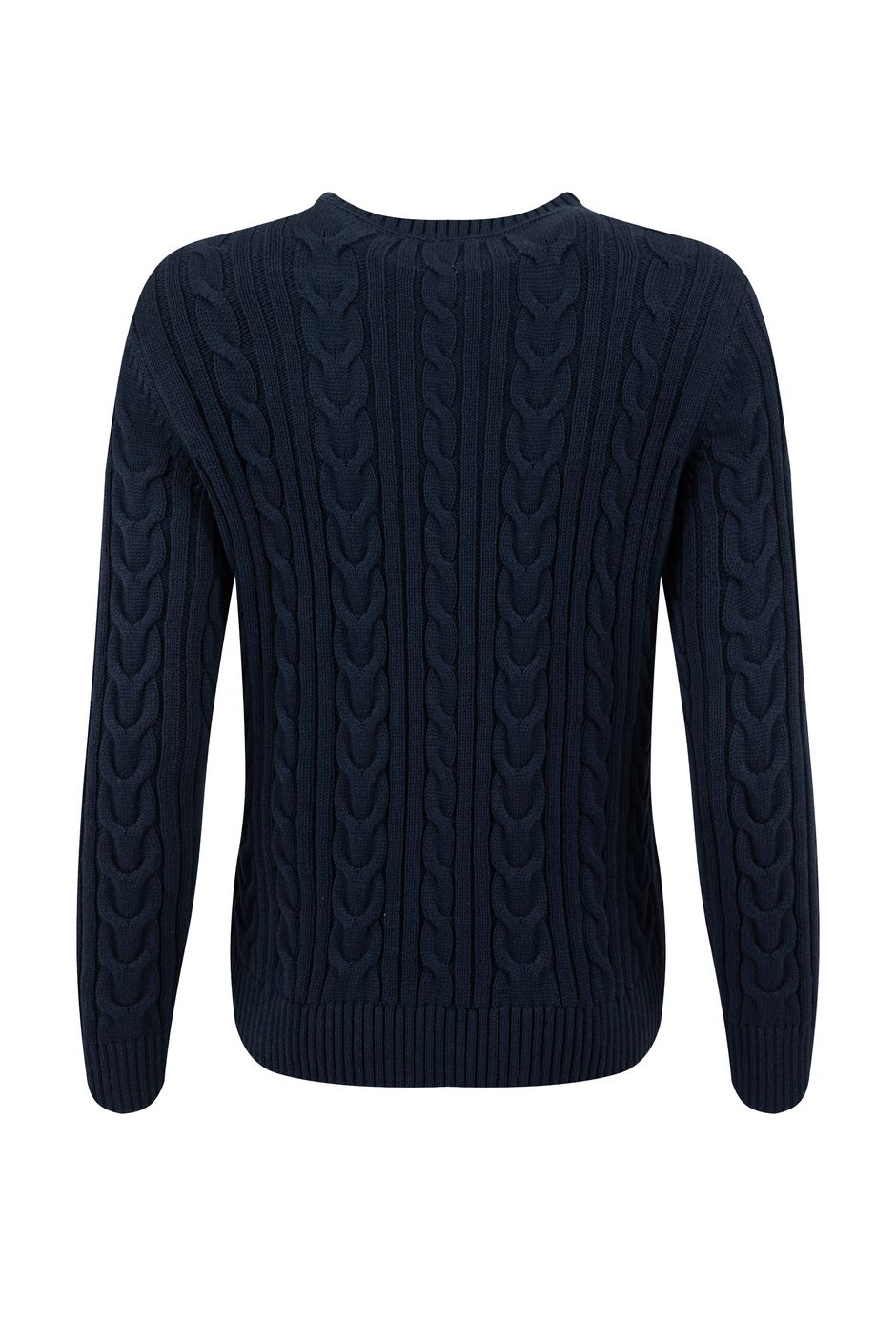 Amberise Crew Neck Cable Knit Jumper Navy | Weird Fish