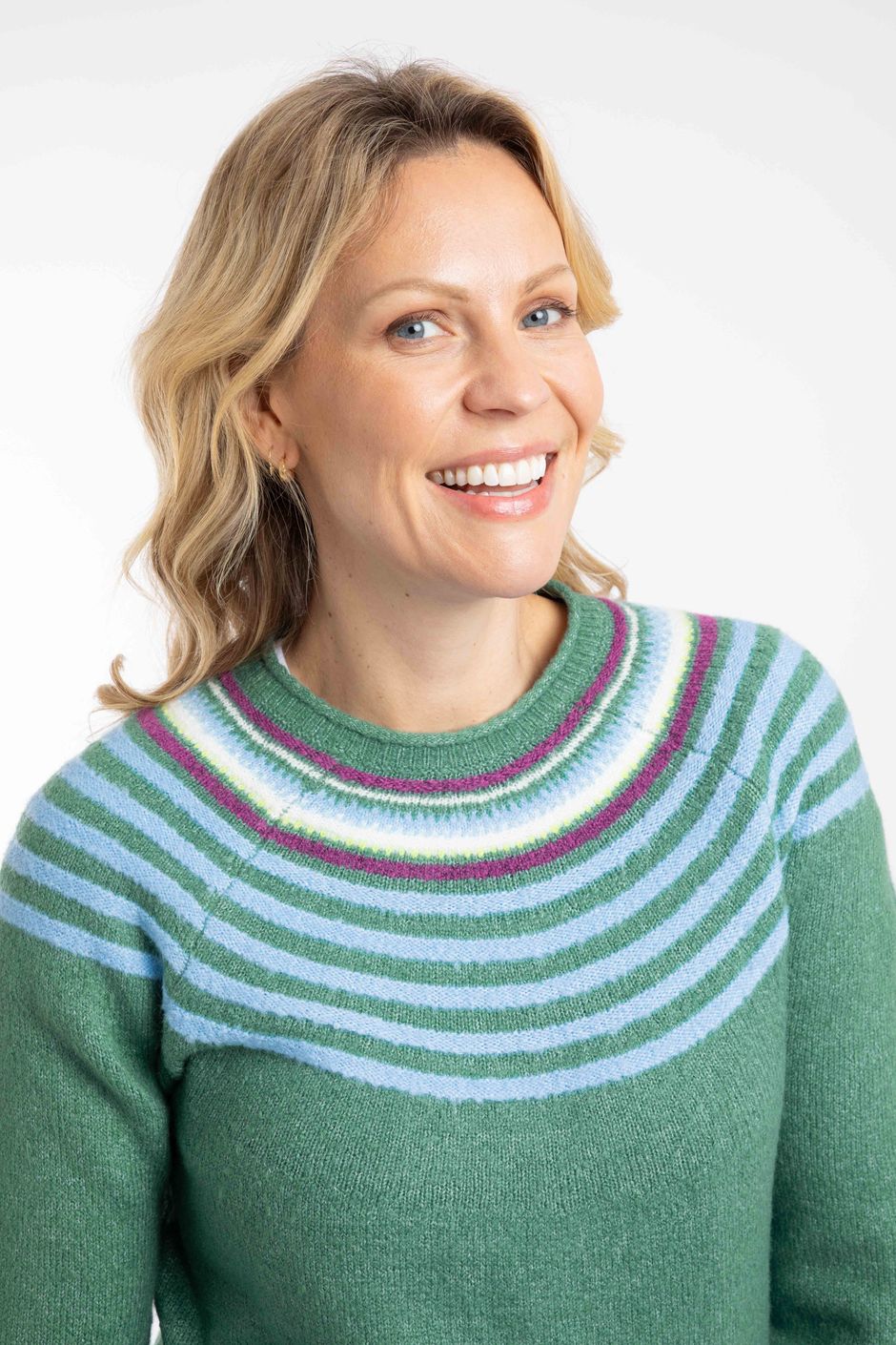 Sinatra Patterned Knit Jumper Ivy | Weird Fish