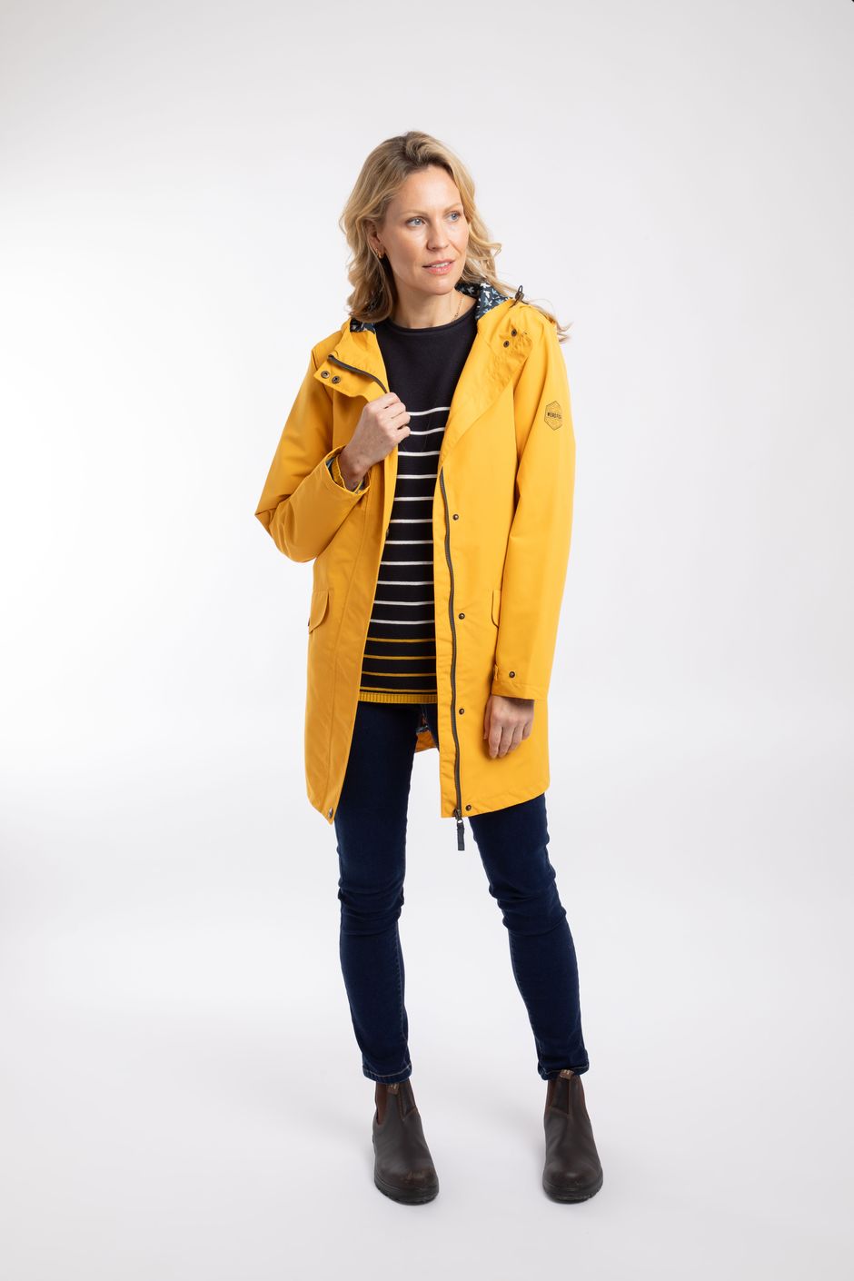 Delara Waterproof Jacket Mustard | Weird Fish