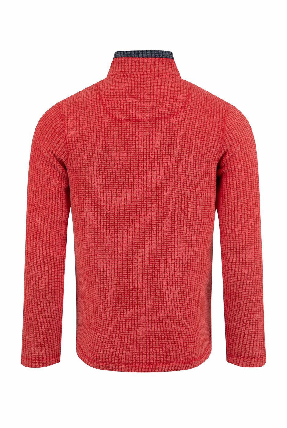 Shires Full Zip Grid Fleece Barberry Red Marl | Weird Fish