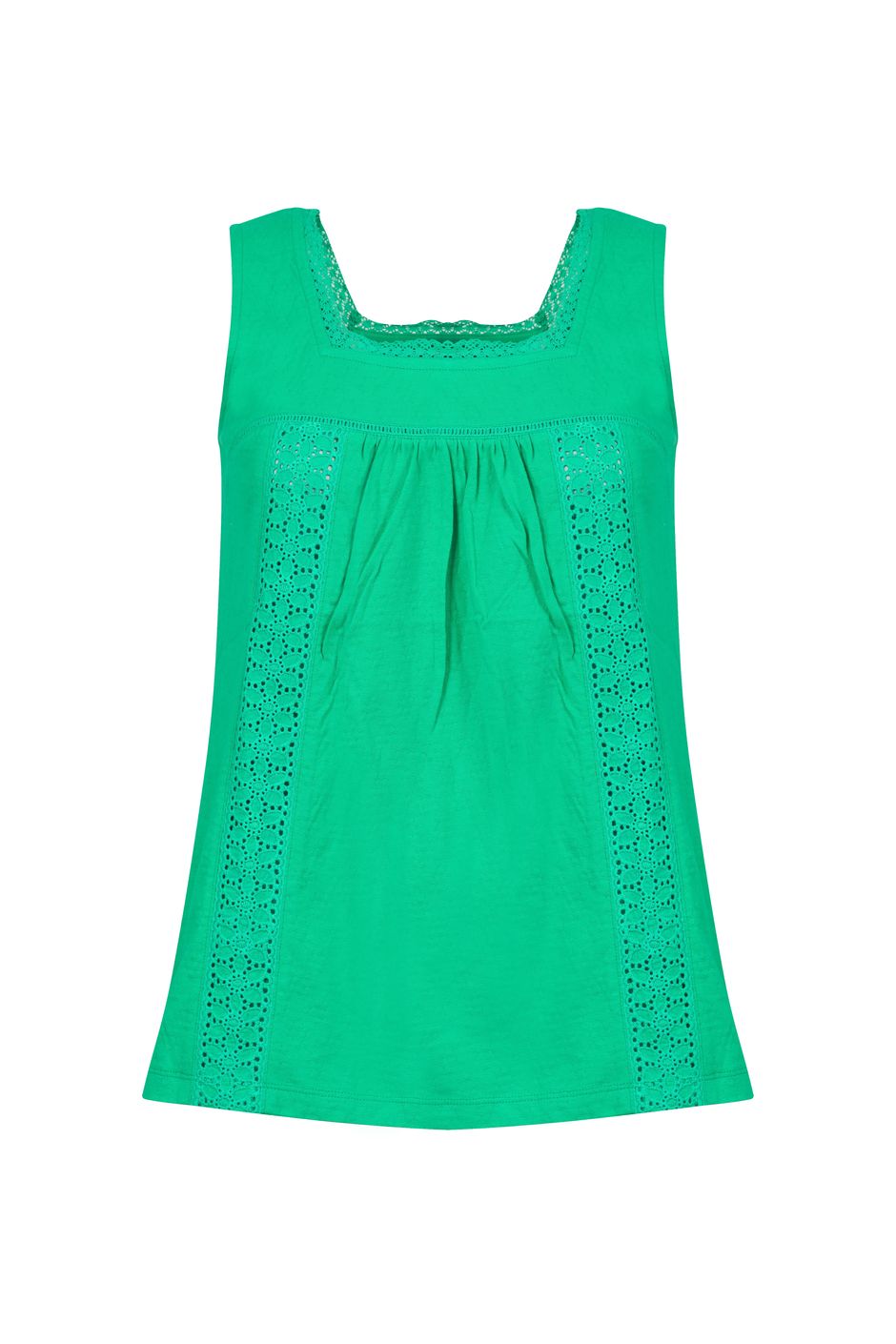 Chelle Square Neck Jersey Vest Gum Drop Green | Weird Fish