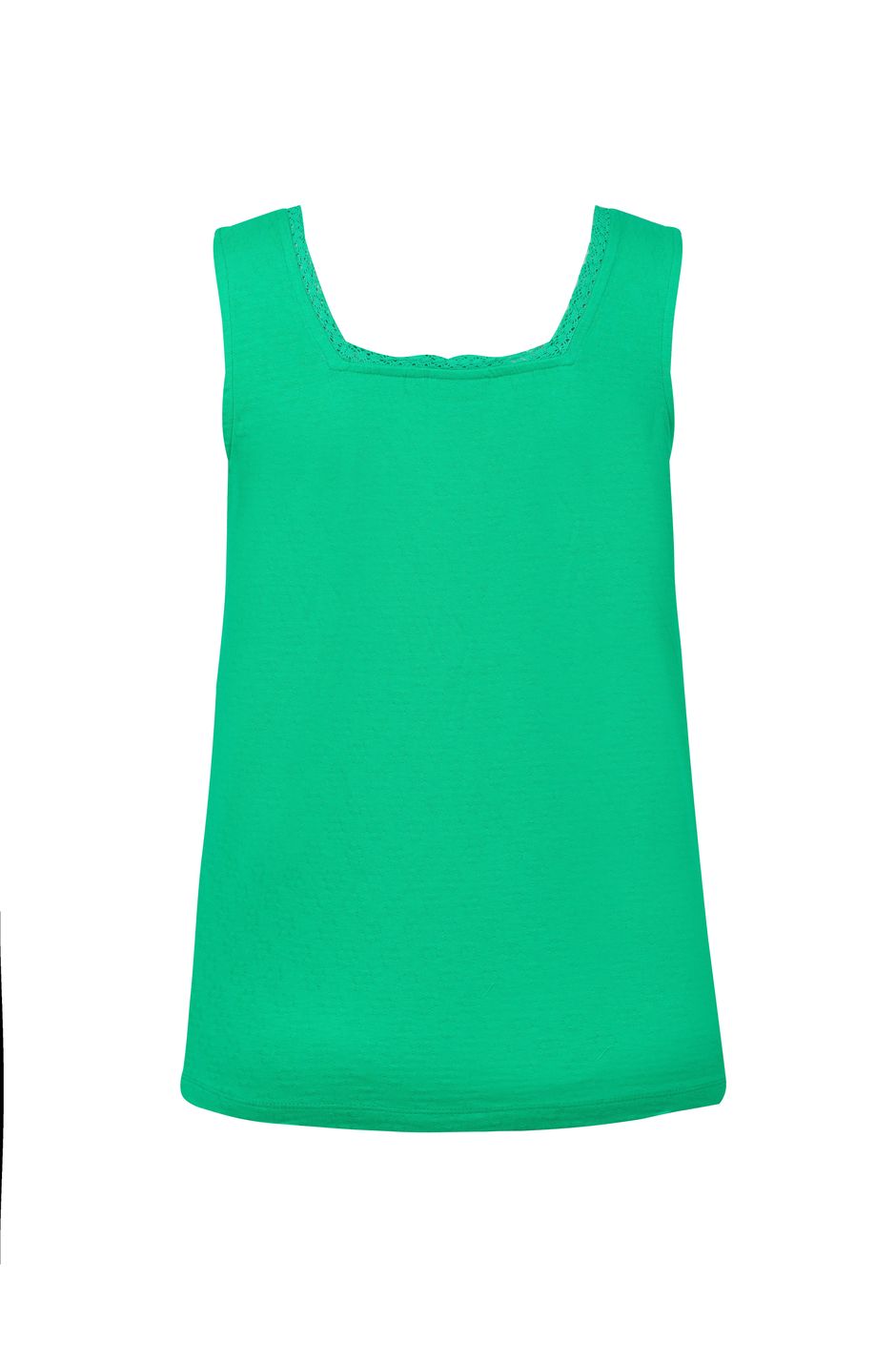 Chelle Square Neck Jersey Vest Gum Drop Green | Weird Fish
